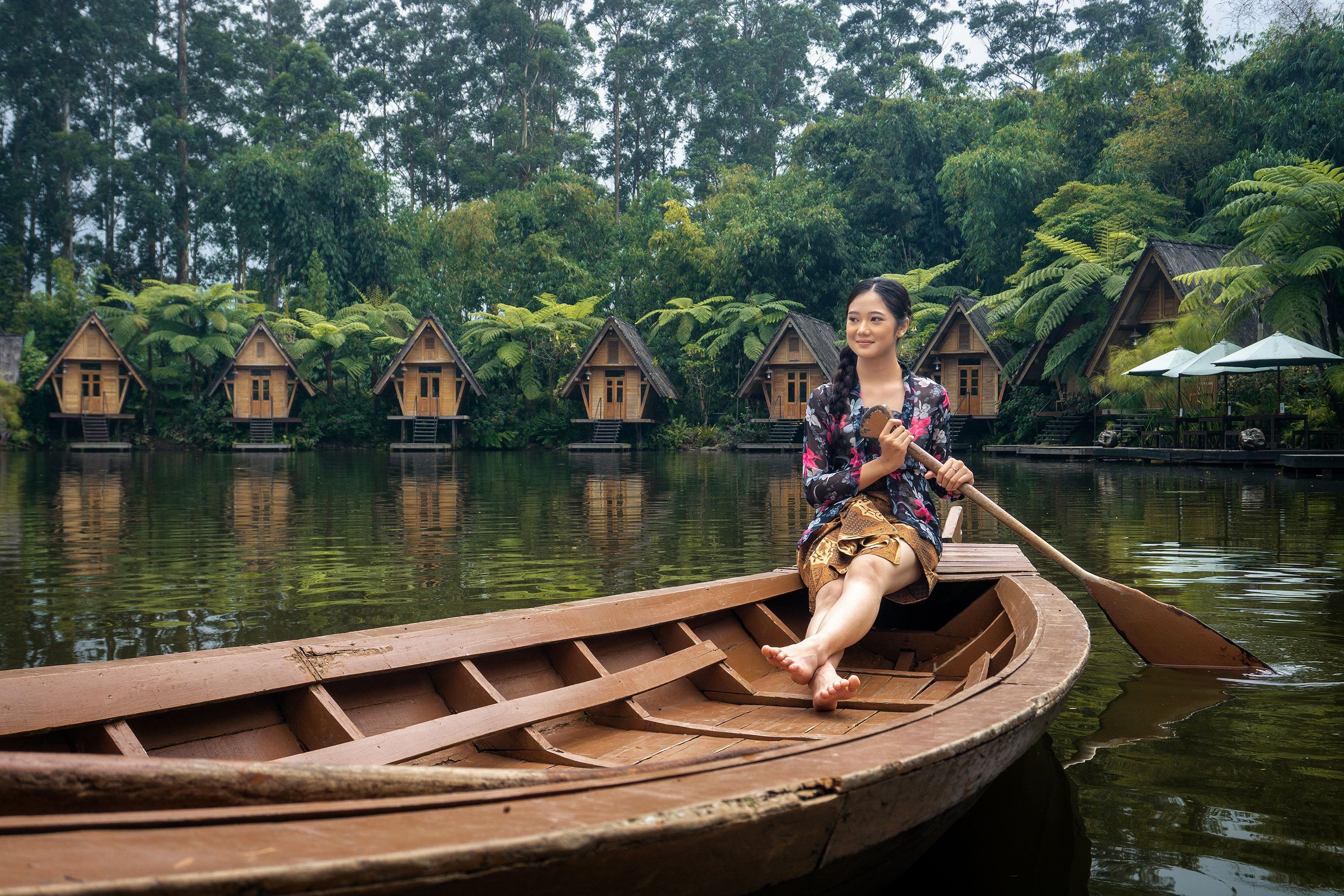 Serene Boat Ride at Dusun Bambu, Indonesia · Free Stock Photo