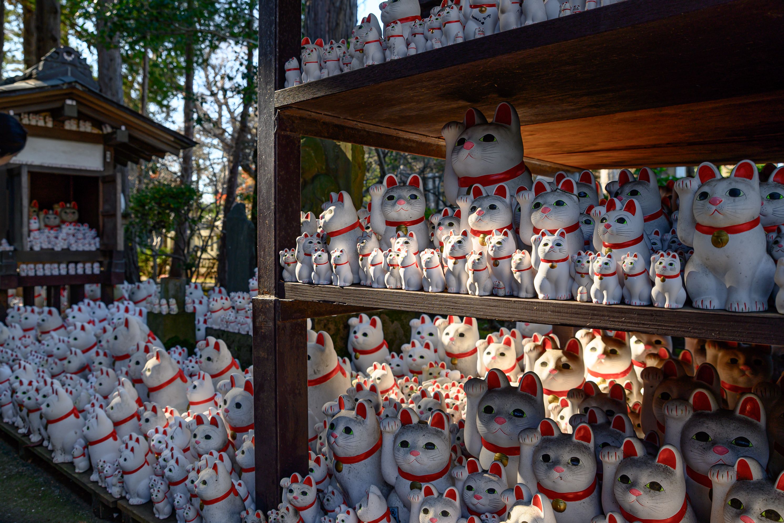Maneki Neko Figurines at Gōtokuji Temple · Free Stock Photo