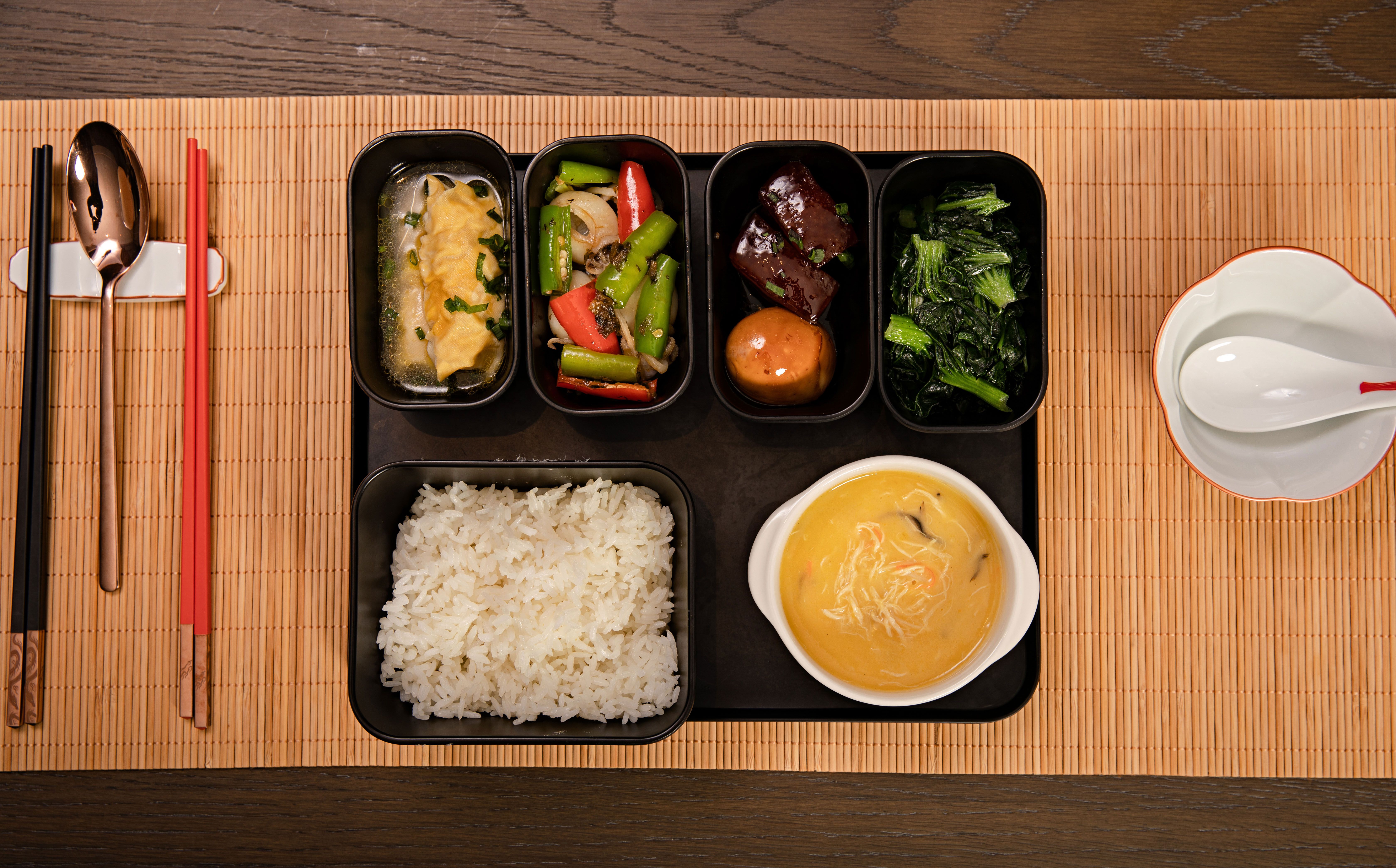Traditional Asian Bento Meal Arrangement · Free Stock Photo