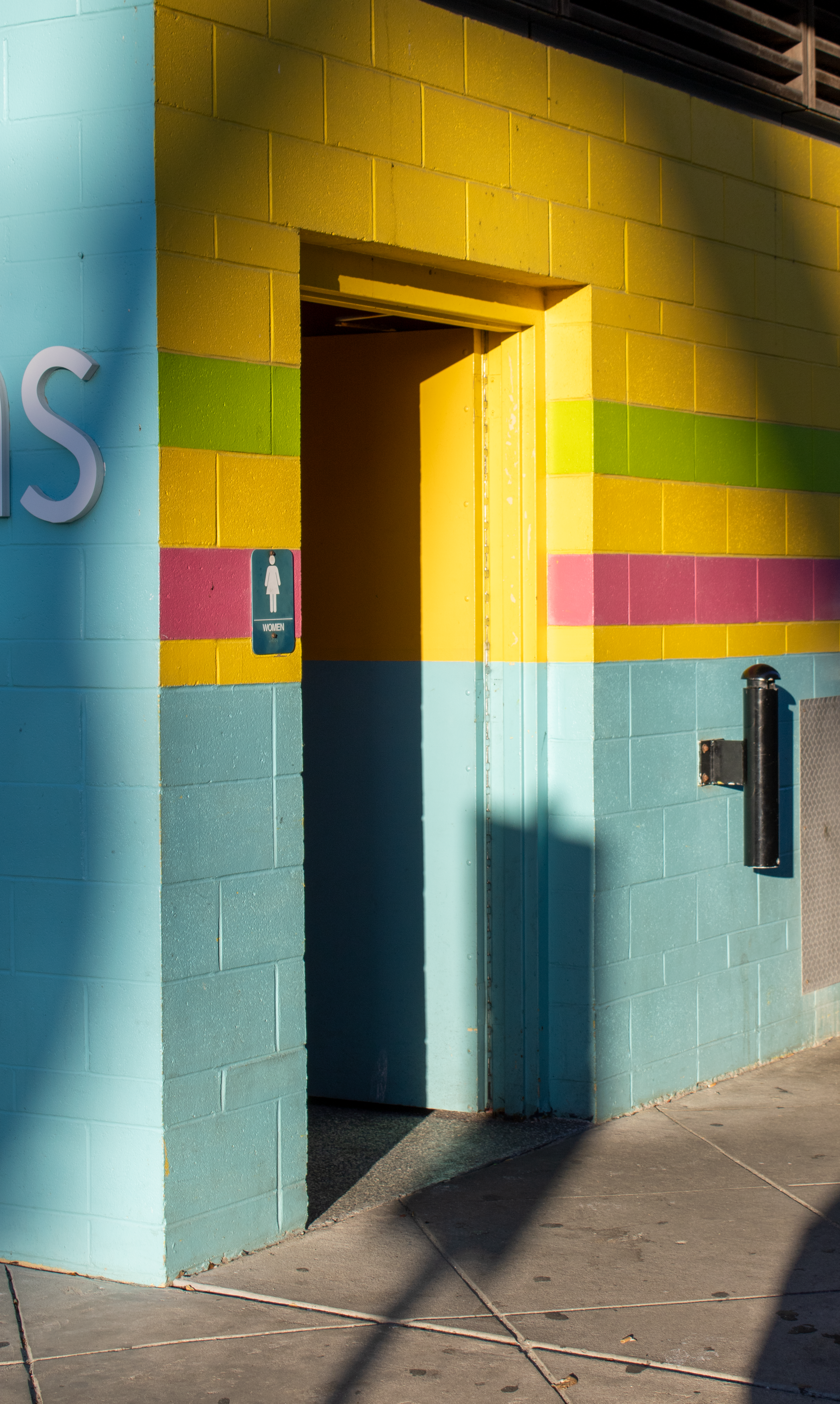 Colorful Urban Public Restroom Entrance · Free Stock Photo