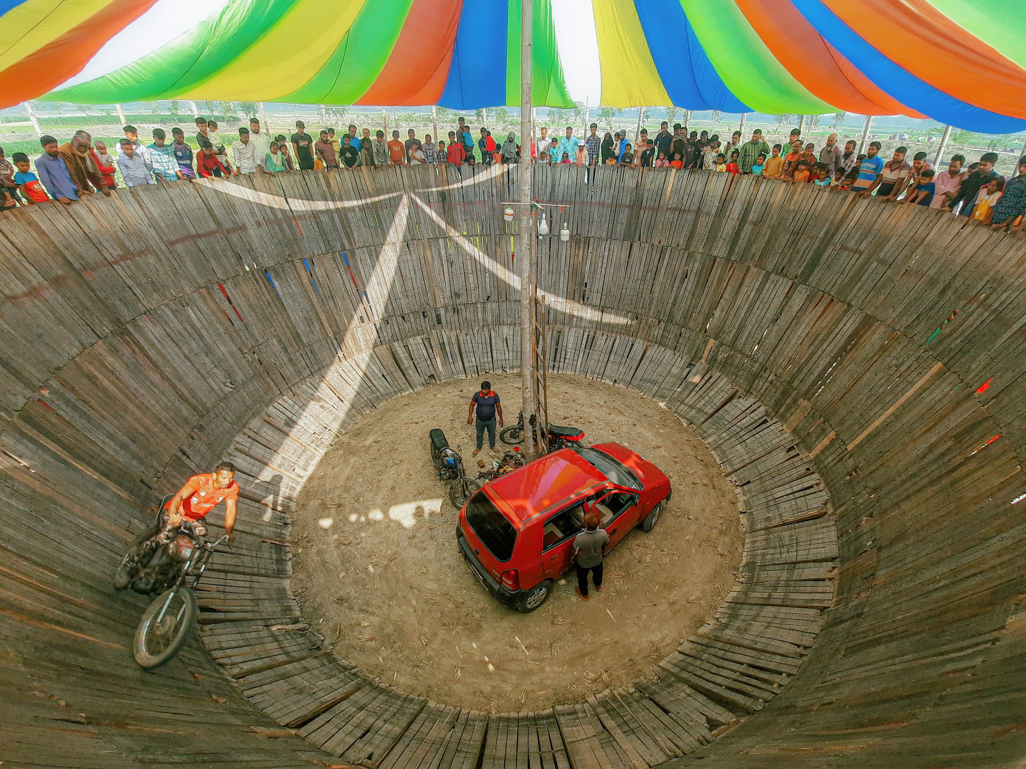Daredevil Motorbike Stunt Show in Bangladesh · Free Stock Photo