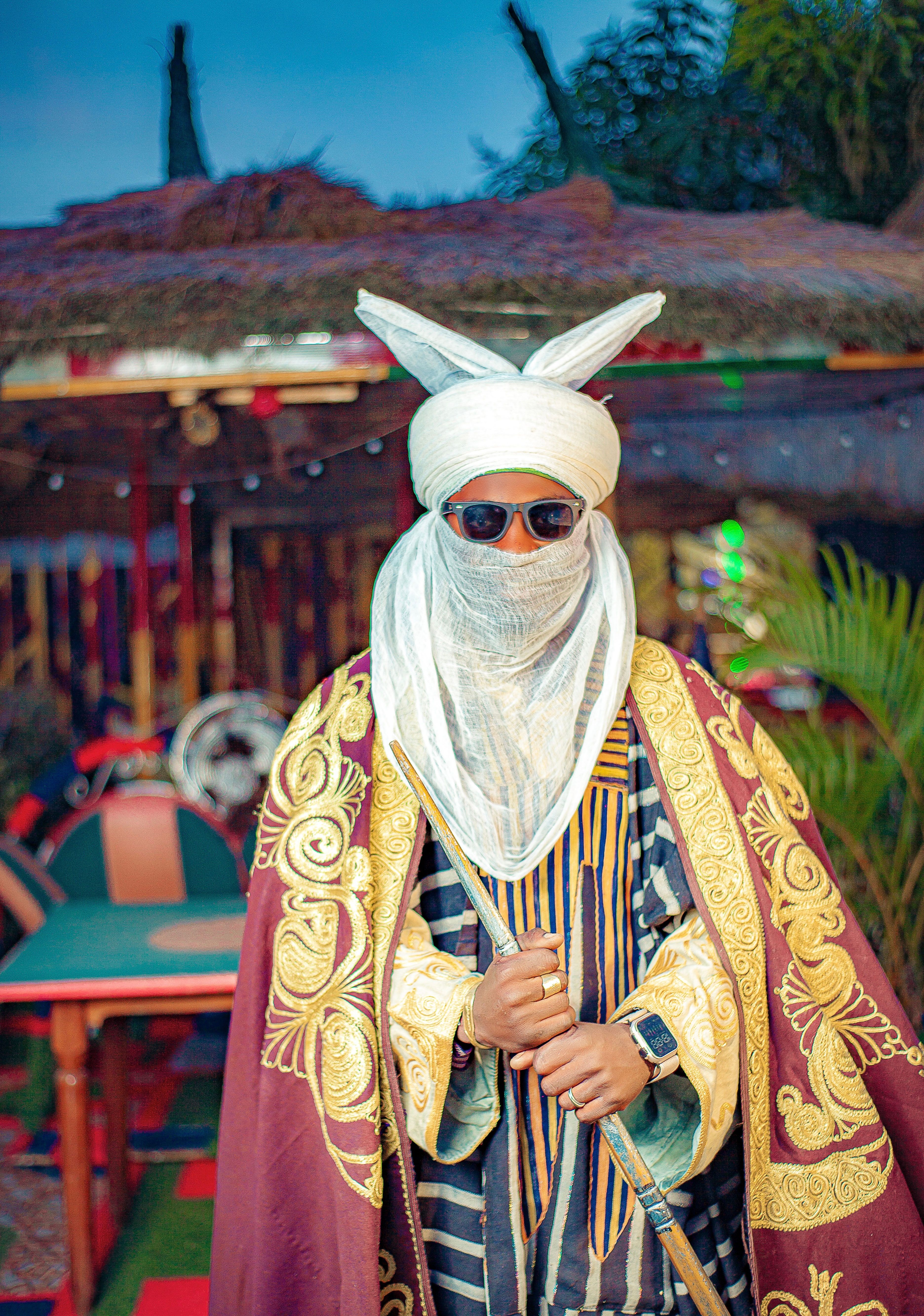 Regal Figure in Traditional African Attire · Free Stock Photo