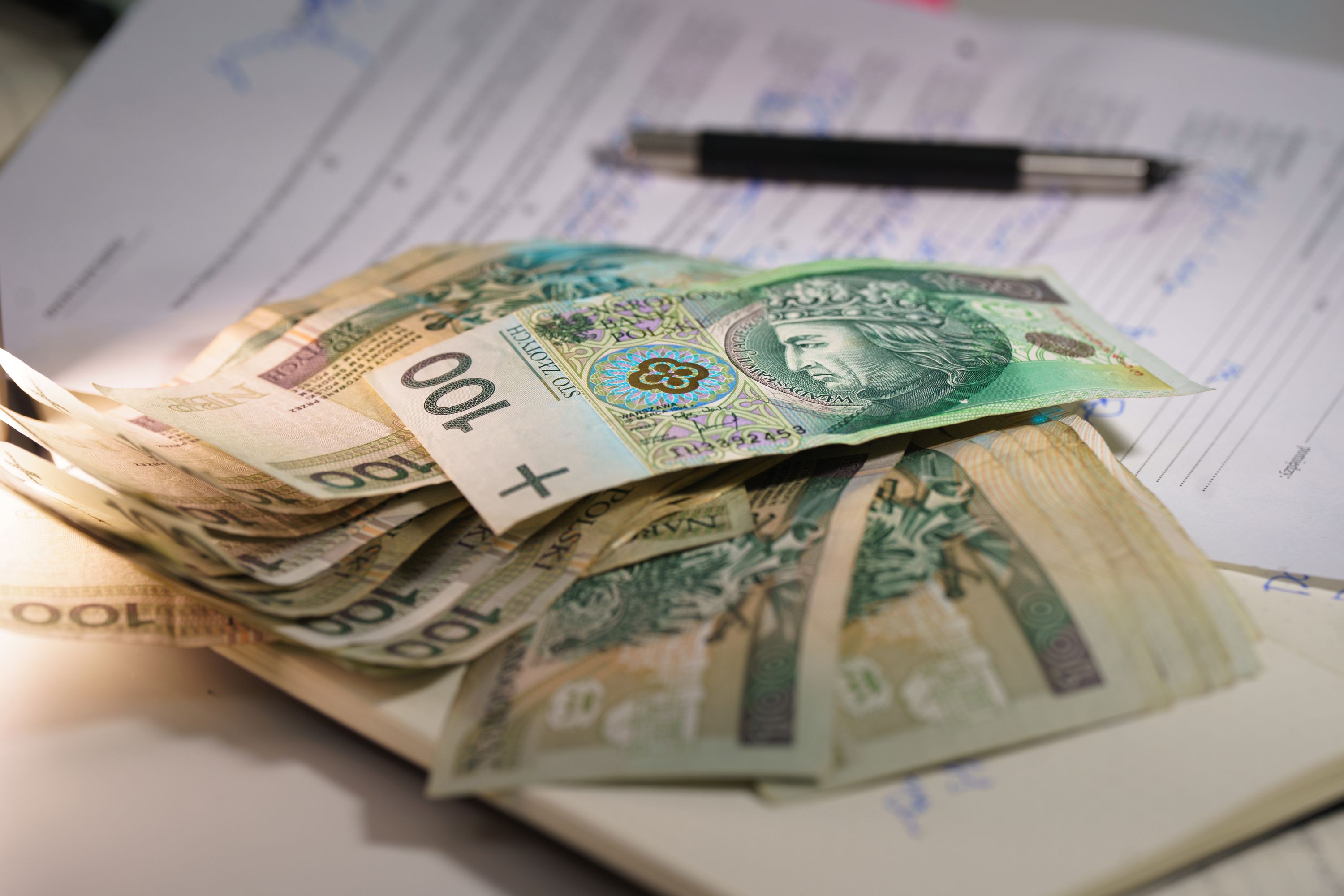 Polish Currency and Financial Documents Flat Lay · Free Stock Photo
