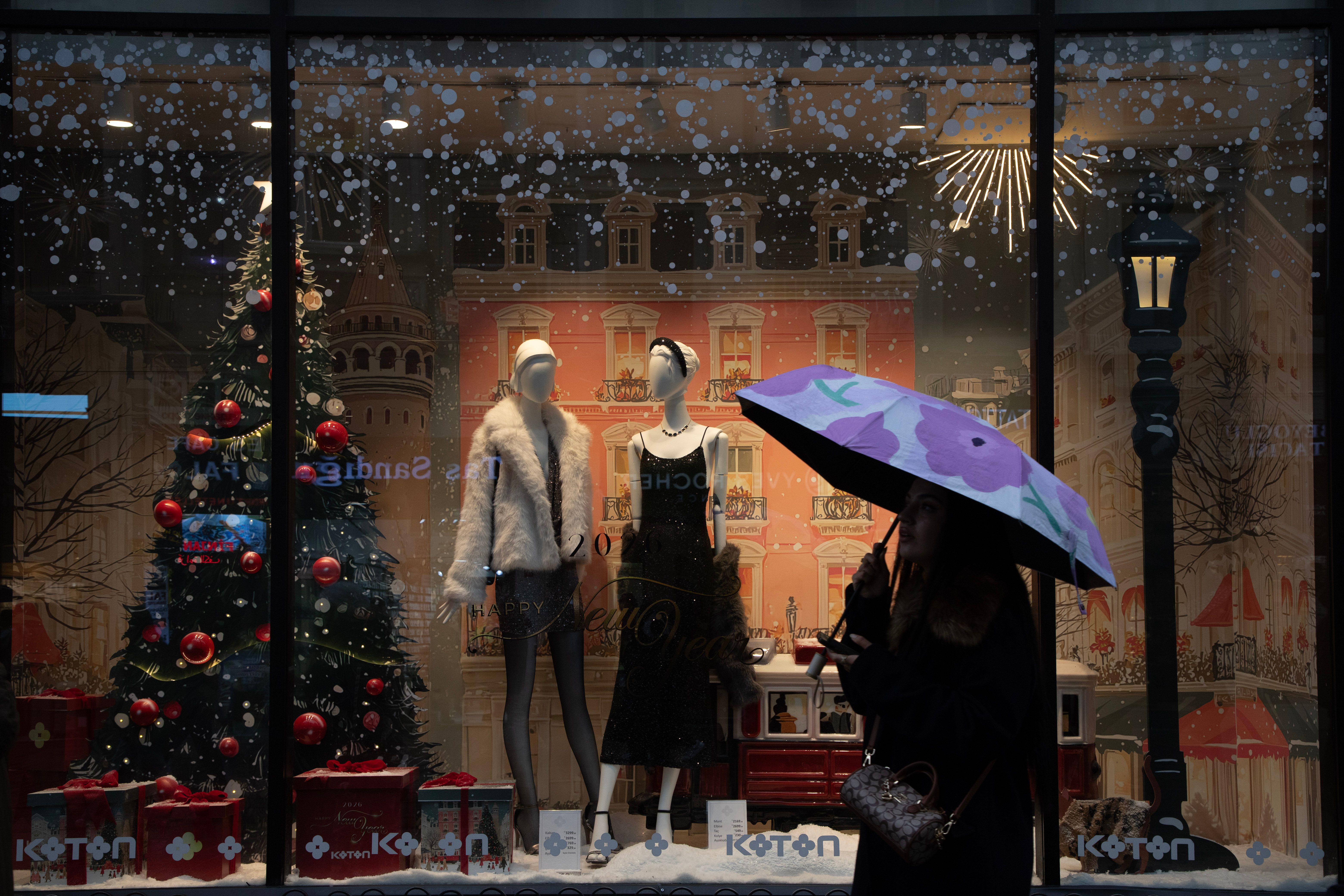 Holiday Storefront Display with Umbrella Scene in Istanbul · Free Stock ...