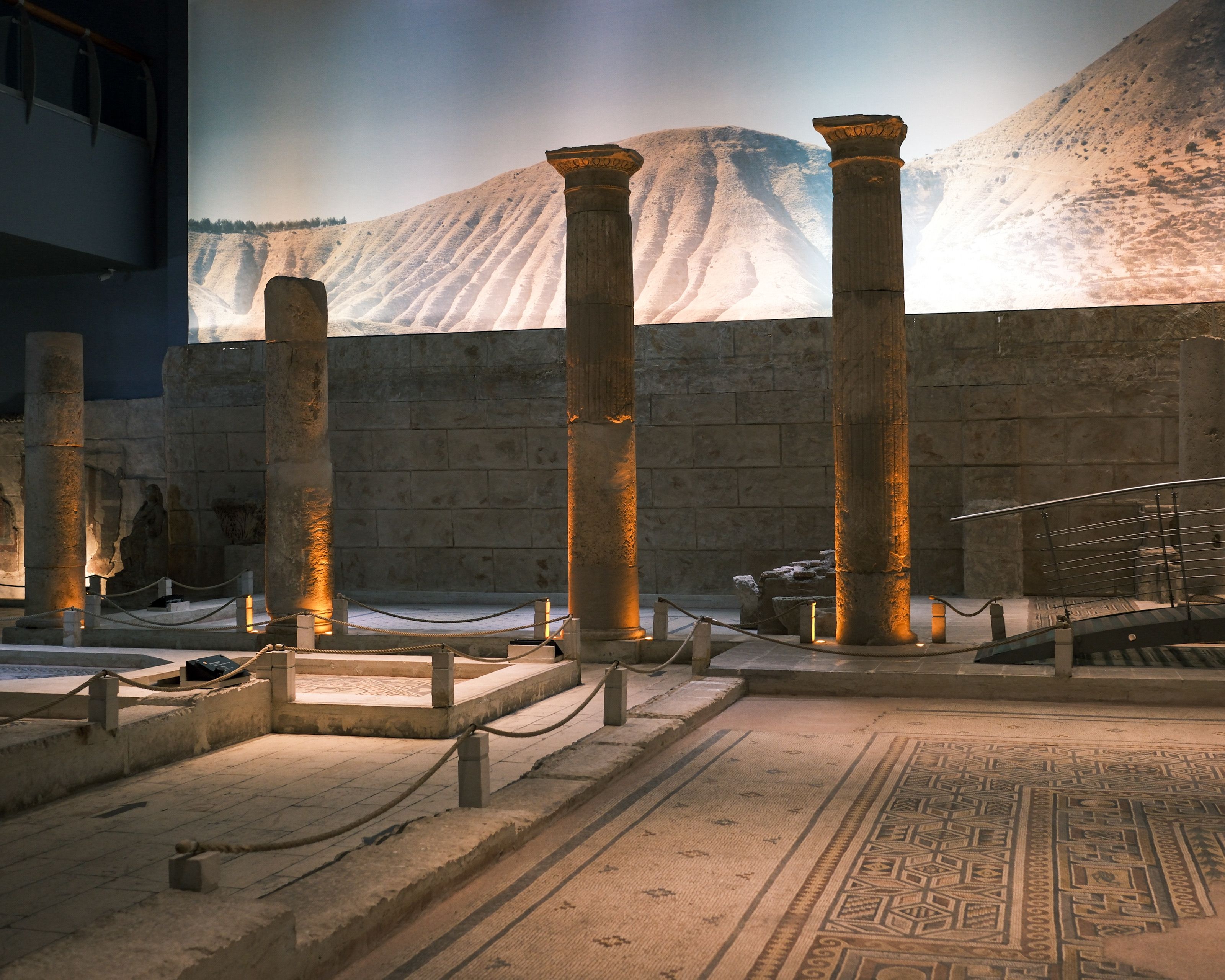 Ancient Roman Ruins with Columns in Museum Setting · Free Stock Photo