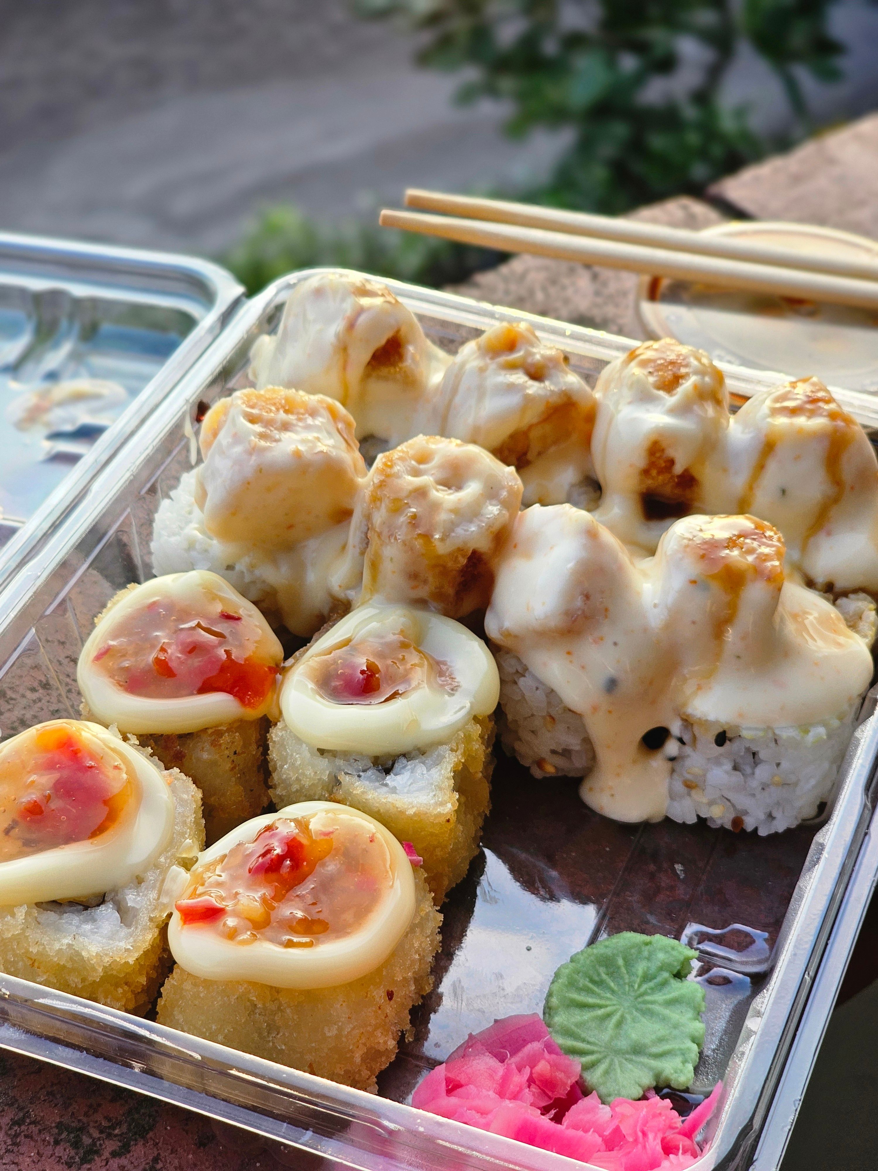 Delectable Sushi Rolls with Toppings · Free Stock Photo