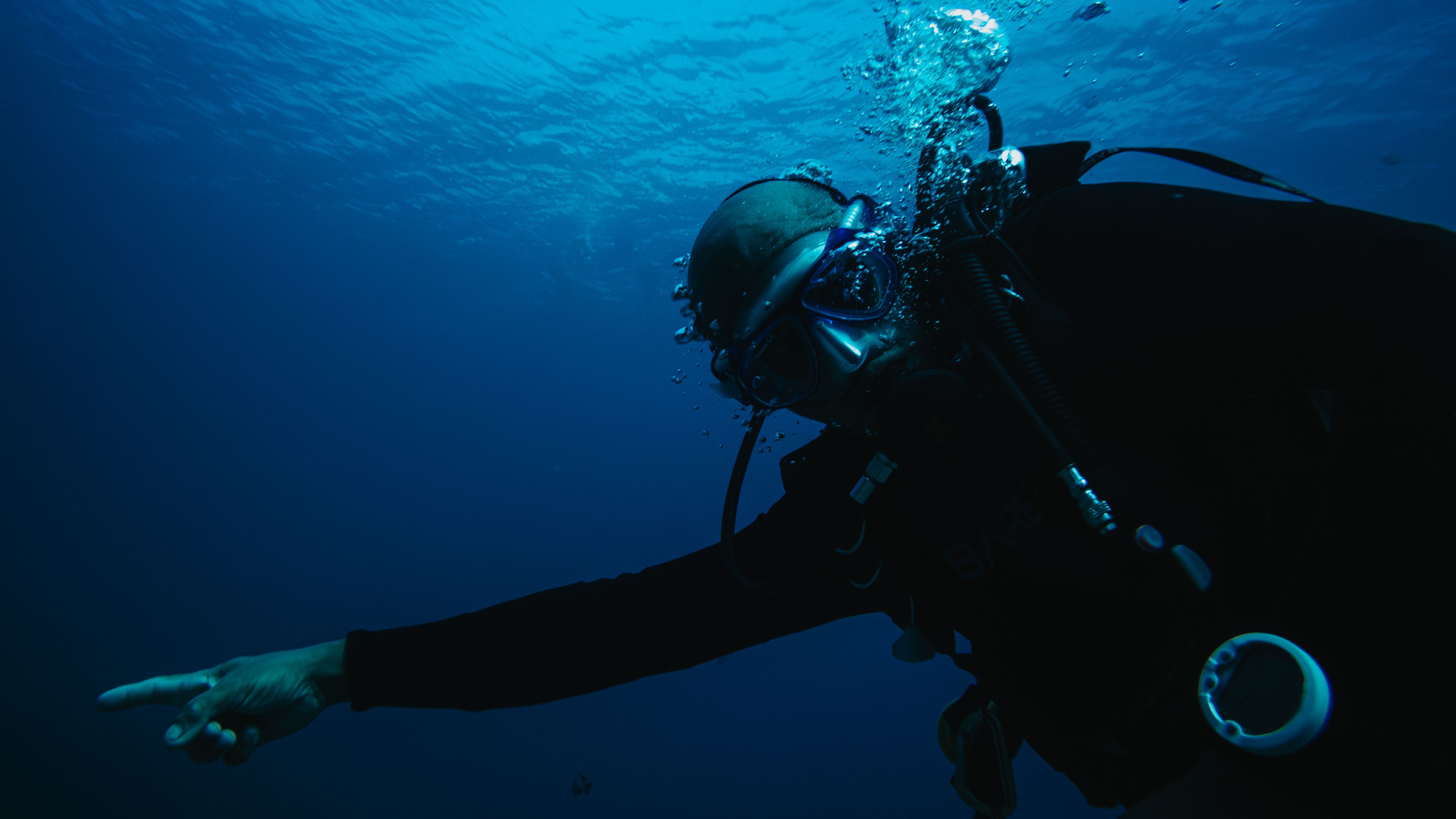 OK Signal Made Underwater by Scuba Diver · Free Stock Photo