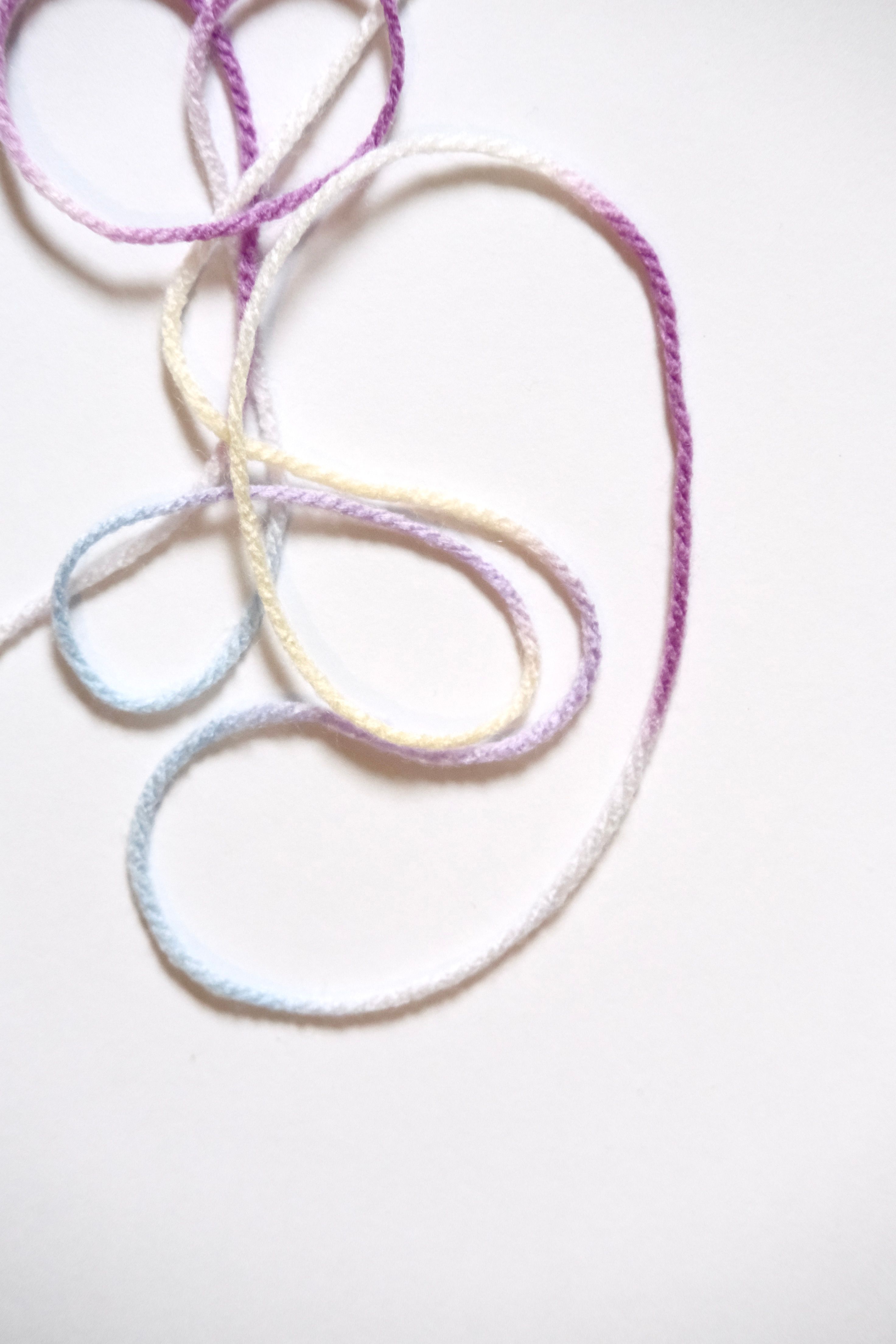 Colorful Pastel Yarn on White Background · Free Stock Photo