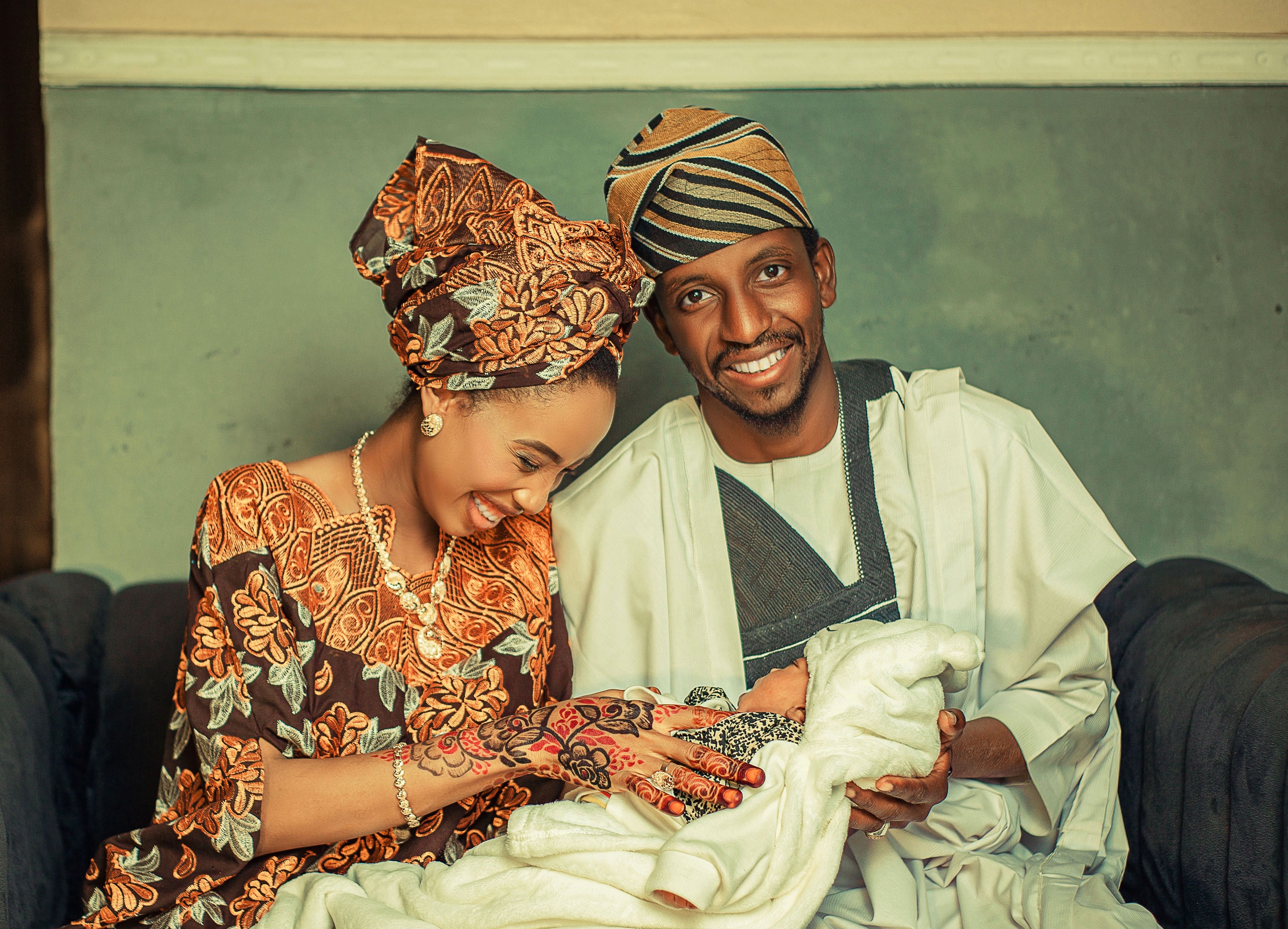 Happy Traditional Family Portrait with Newborn · Free Stock Photo