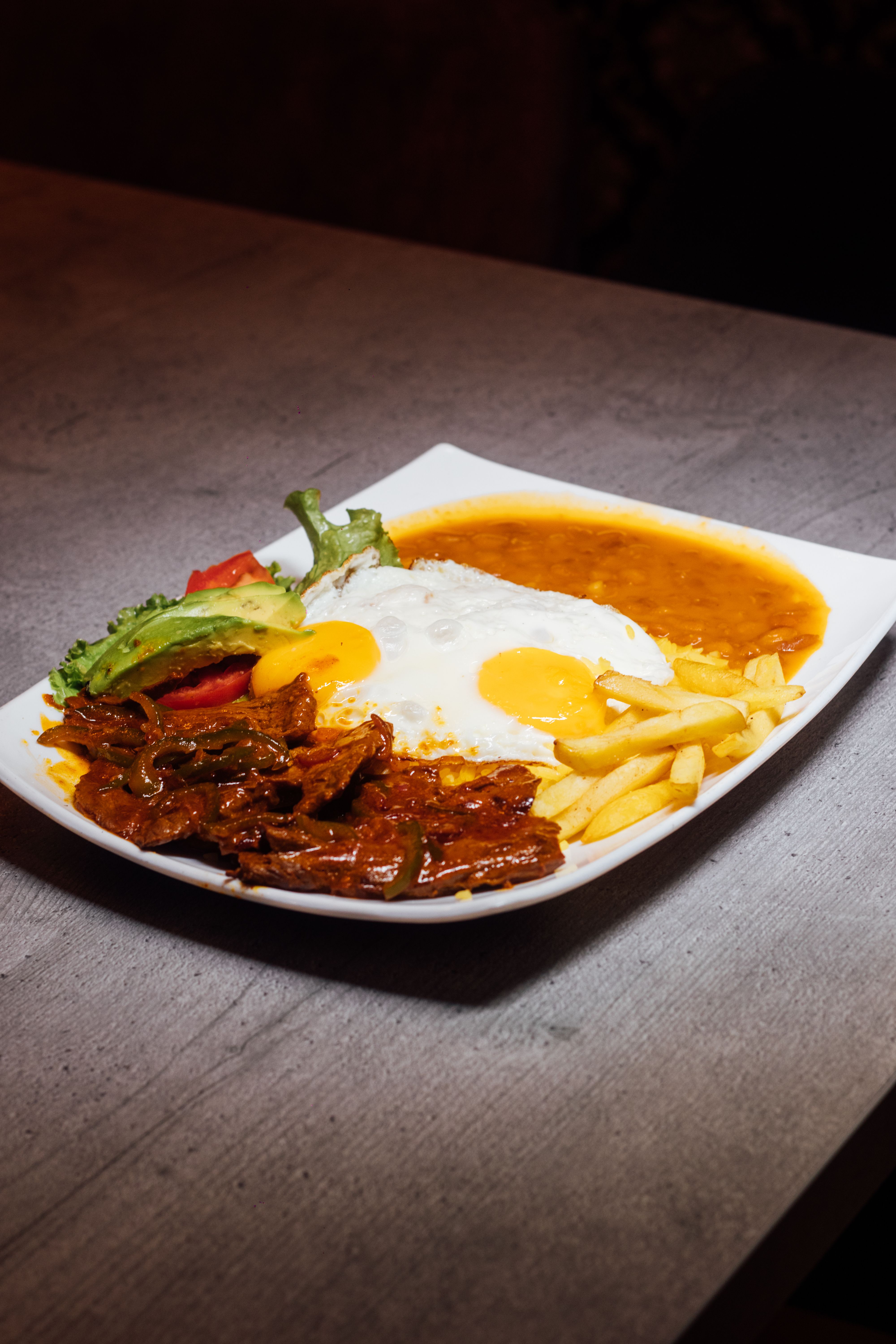 Traditional Latin American Breakfast with Eggs and Beans · Free Stock Photo
