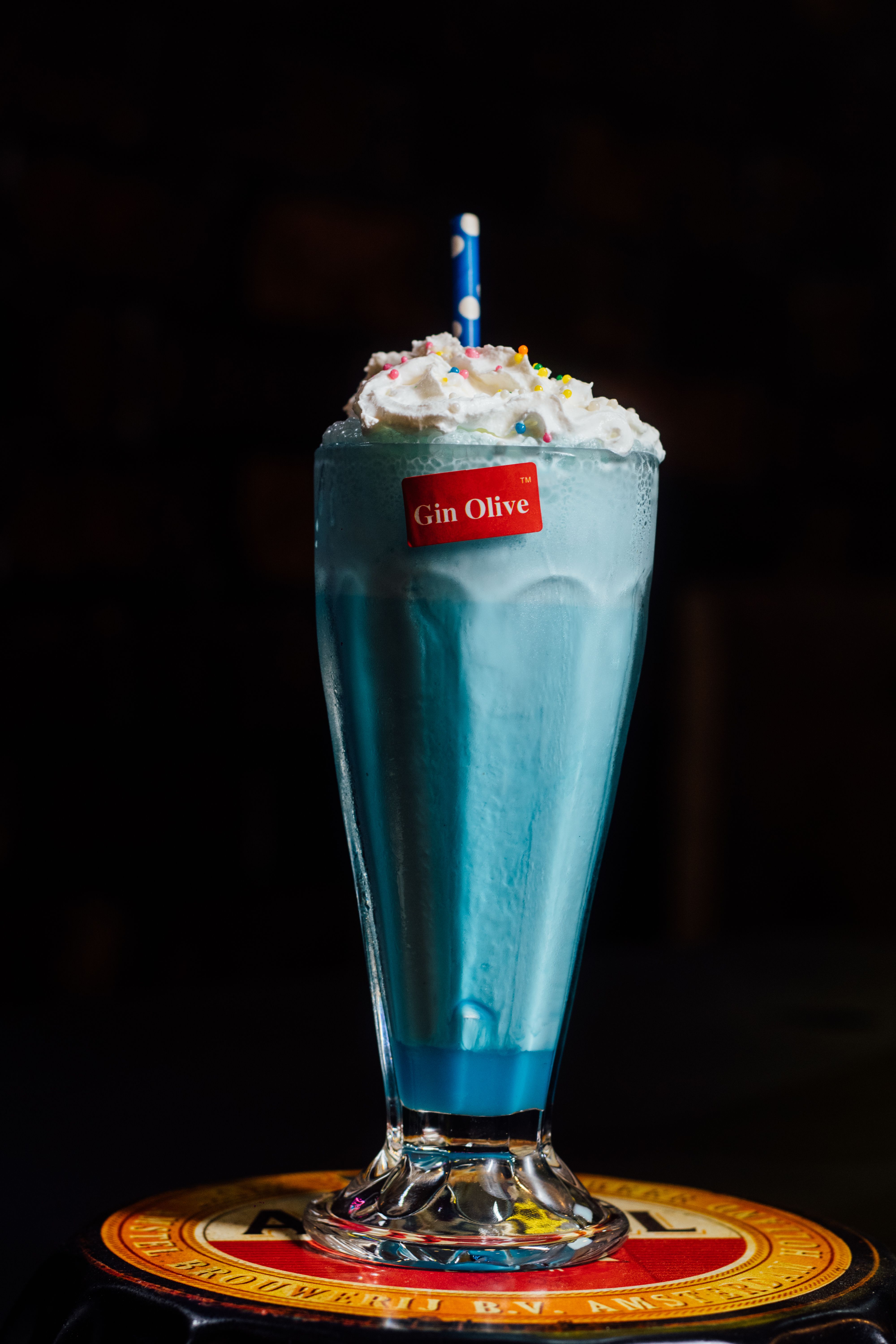 Refreshing Blue Milkshake with Whipped Cream · Free Stock Photo