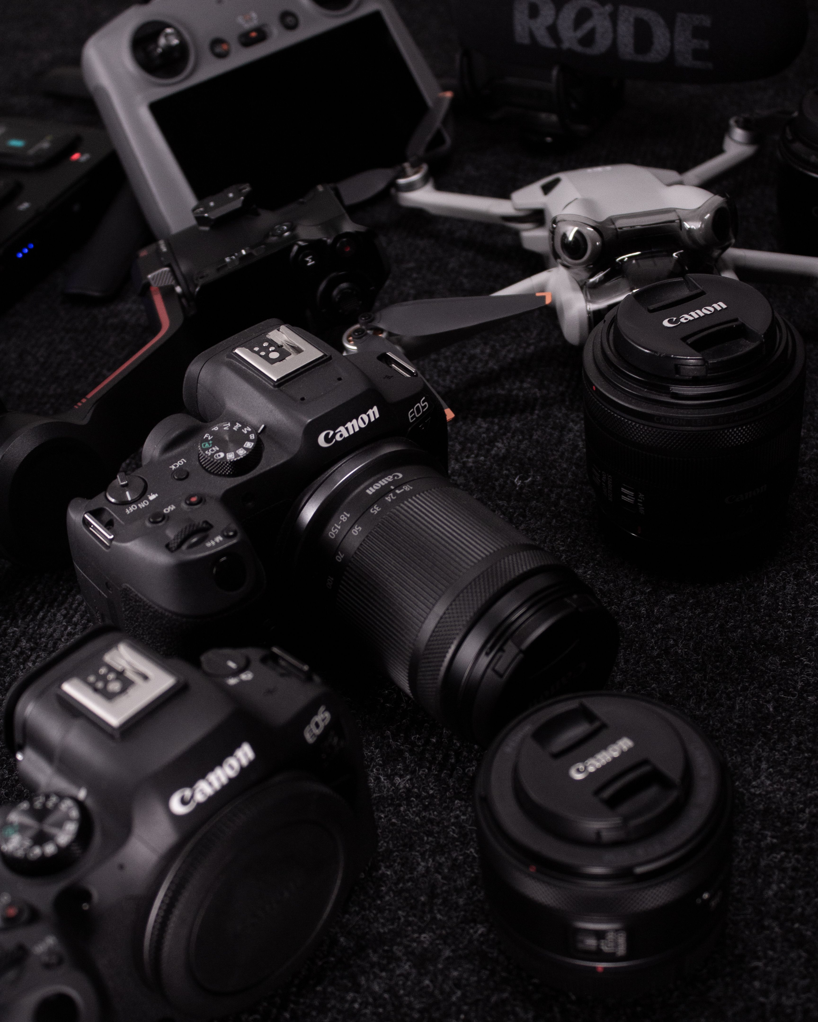 Professional Photography Gear Including Cameras and Drones · Free Stock ...