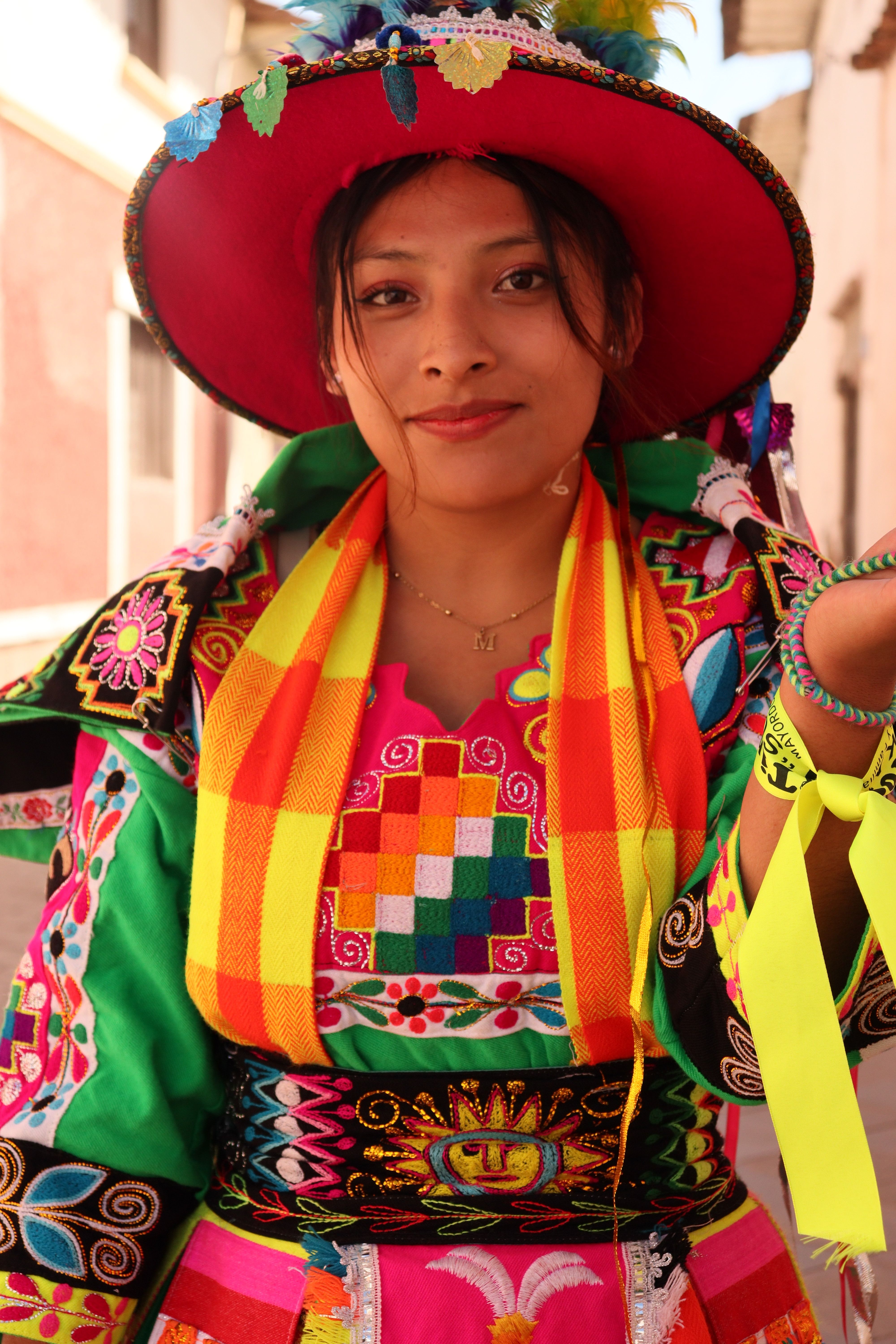 Colorful Traditional Peruvian Costume Portrait · Free Stock Photo