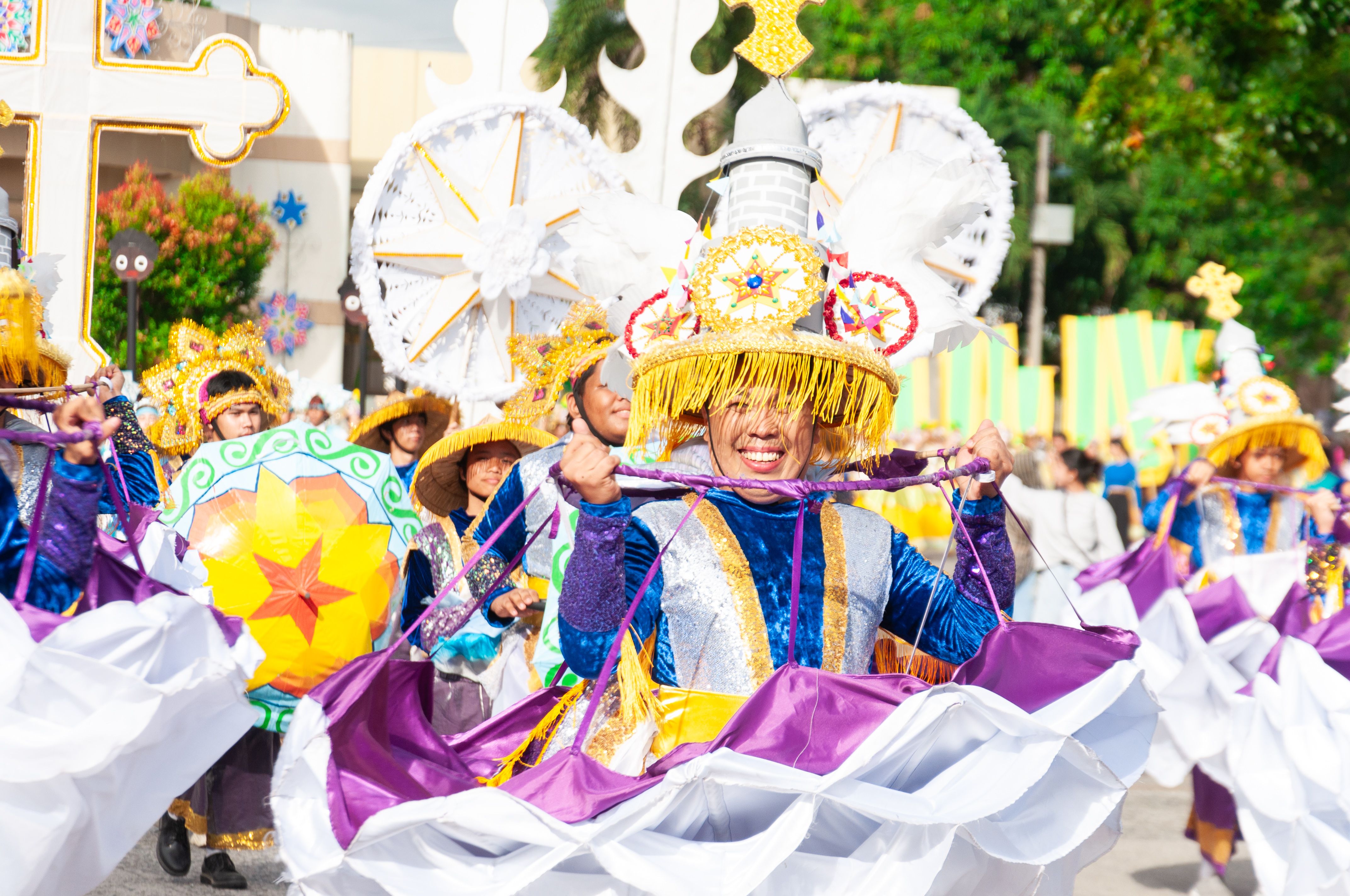 Vibrant Festival Parade with Colorful Costumes · Free Stock Photo