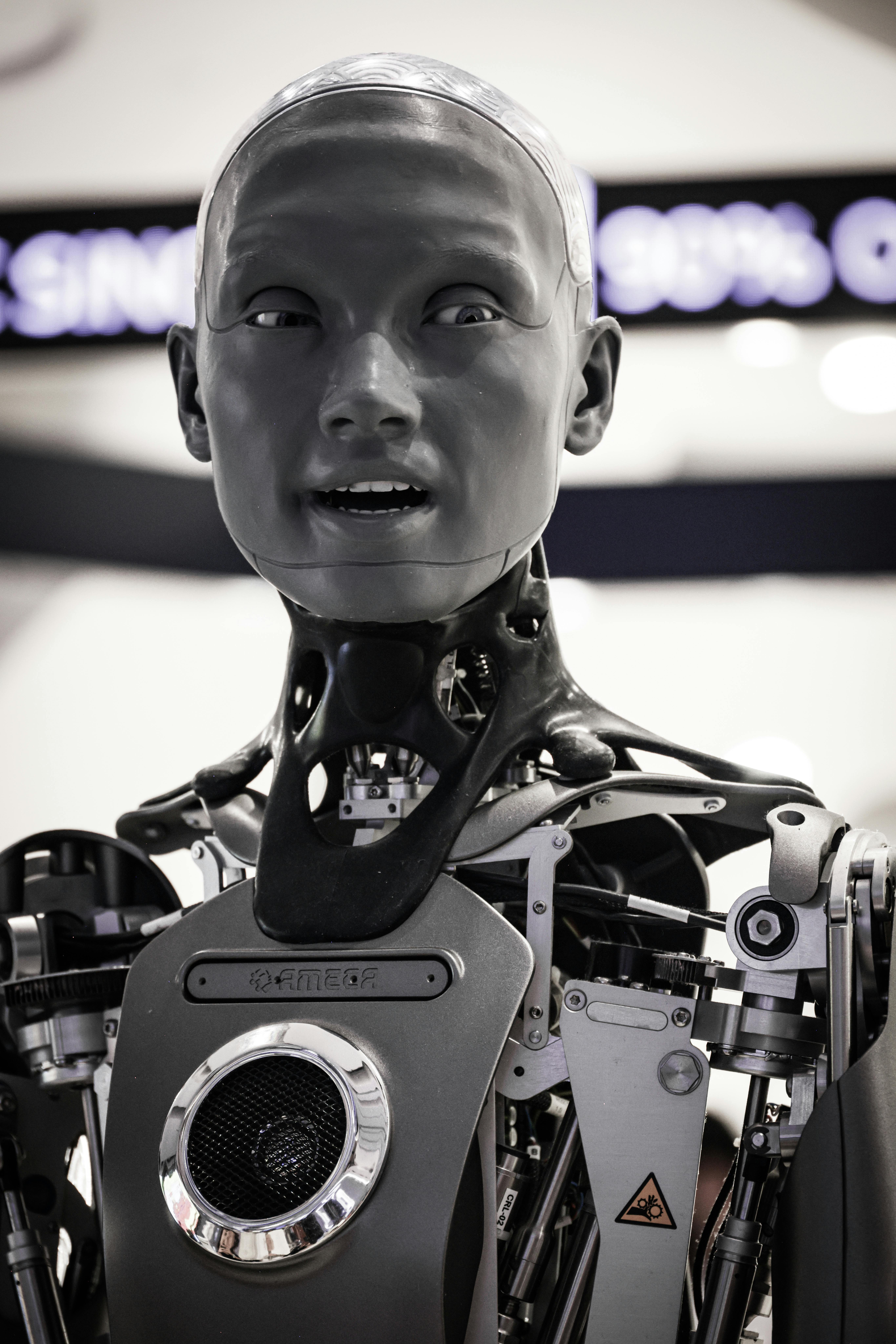 Close-up of a Humanoid Robot in Modern Setting · Free Stock Photo