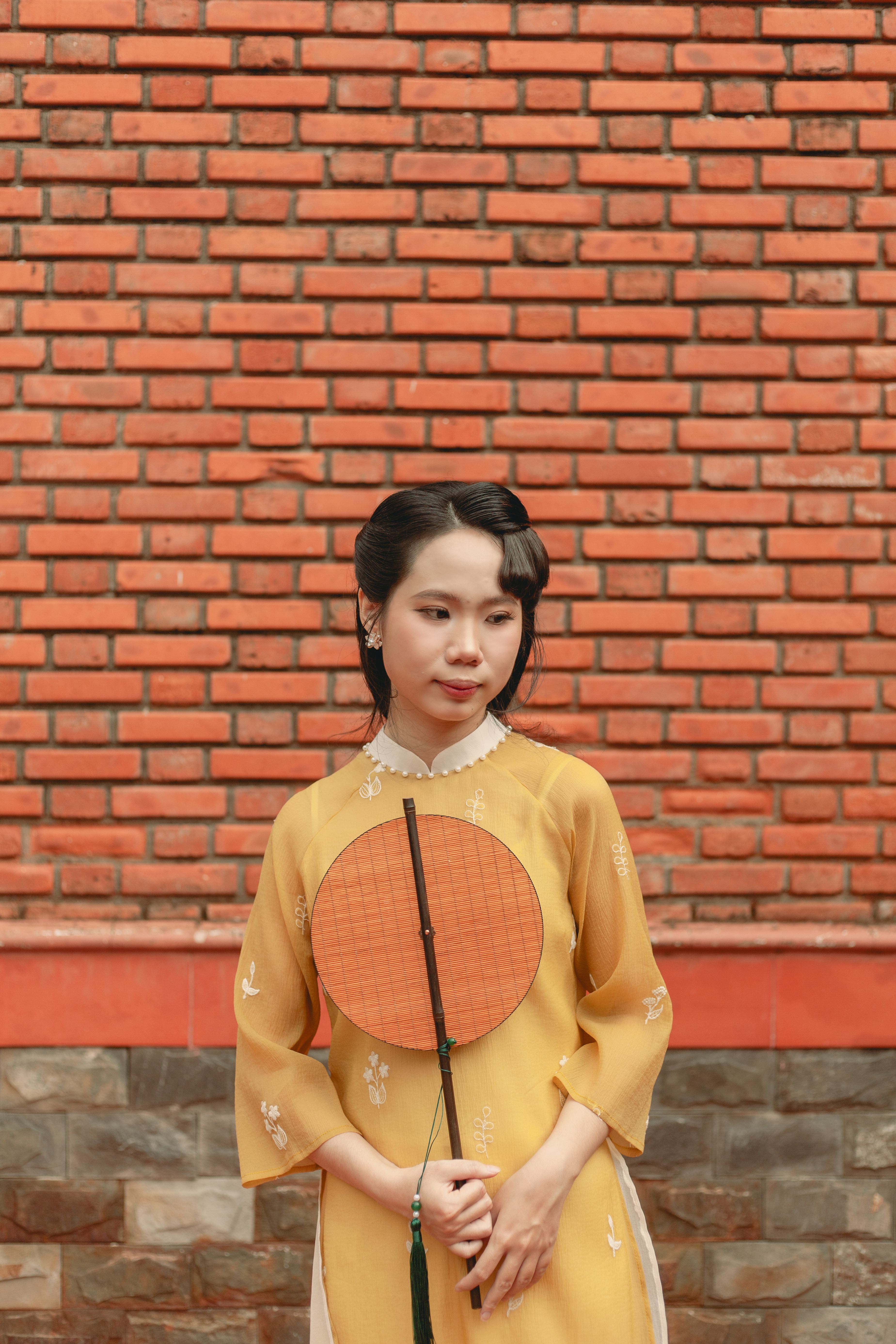 Portrait of Woman in Yellow Traditional Dress · Free Stock Photo