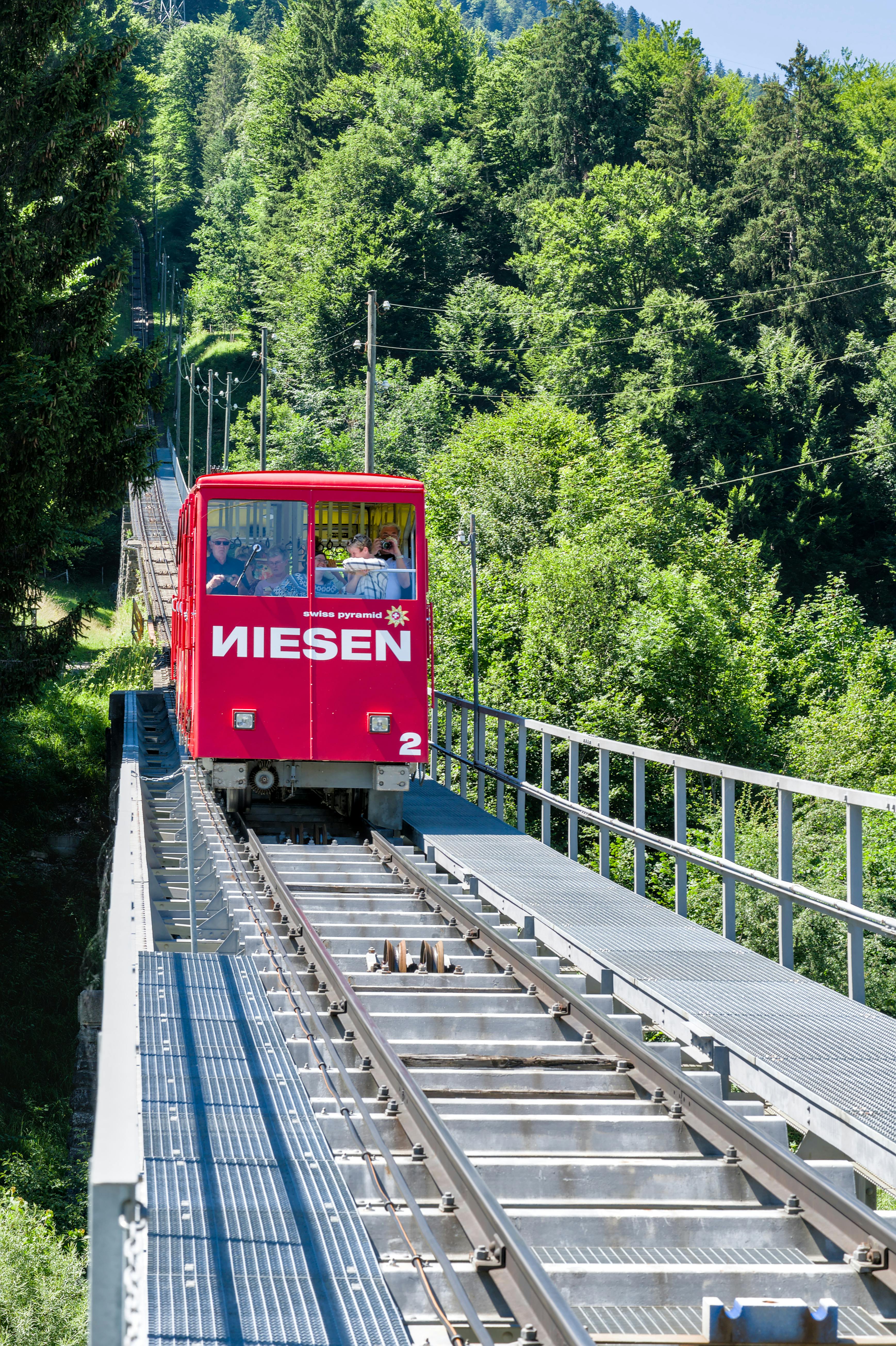 Scenic Ride on Niesenbahn Funicular in Switzerland · Free Stock Photo