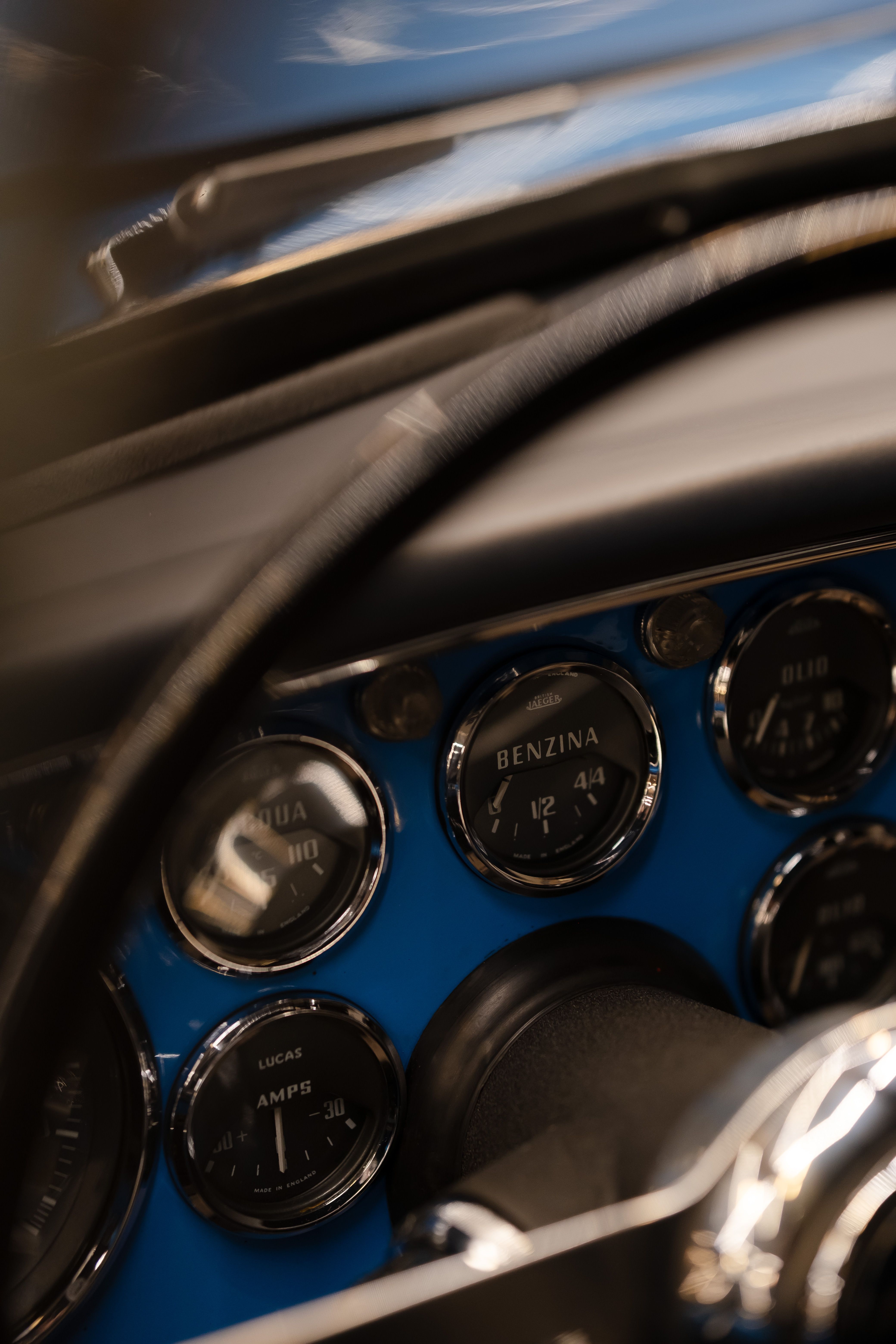 Close-up of Vintage Car Dashboard Detail · Free Stock Photo