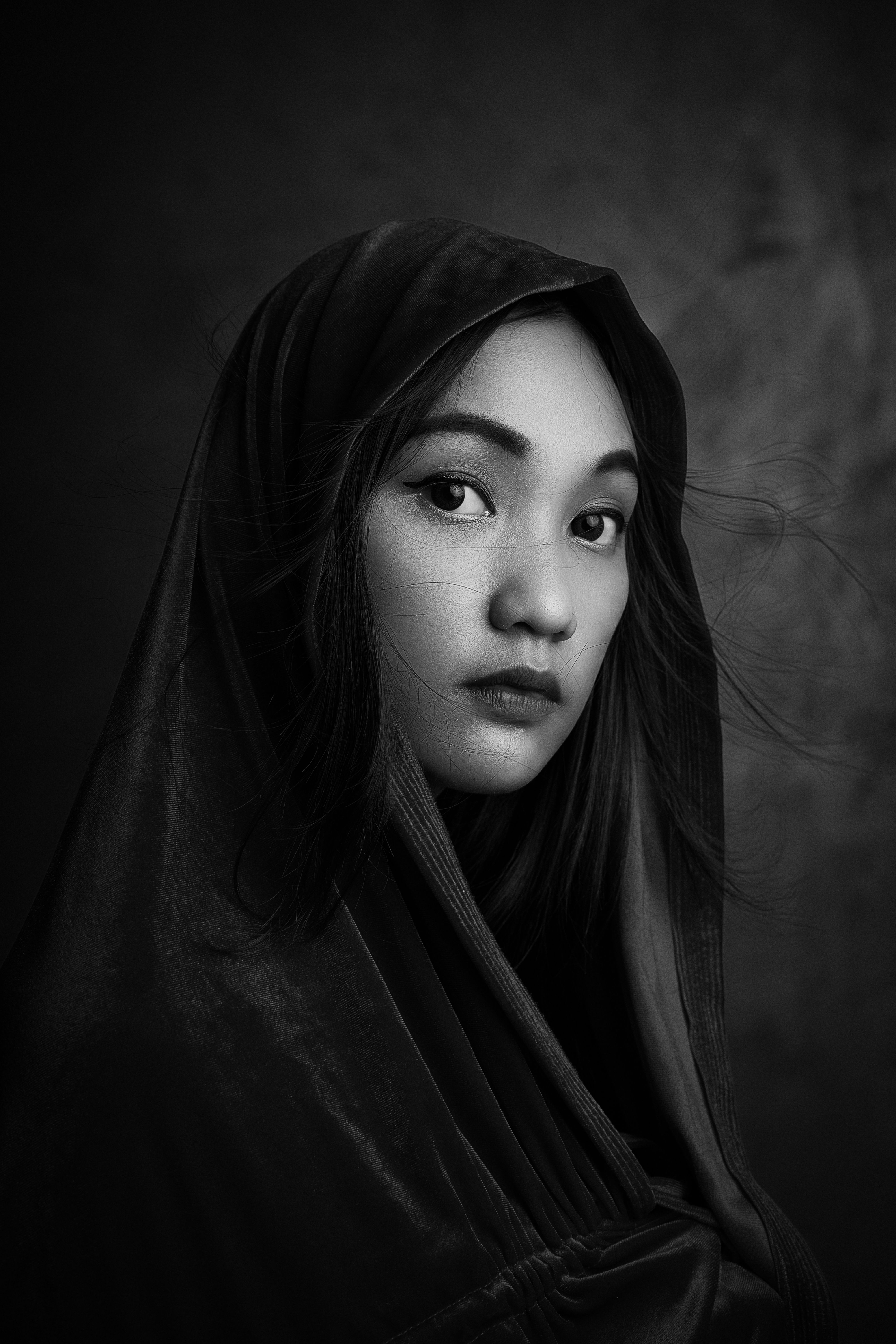 Artistic Black and White Portrait of a Woman · Free Stock Photo