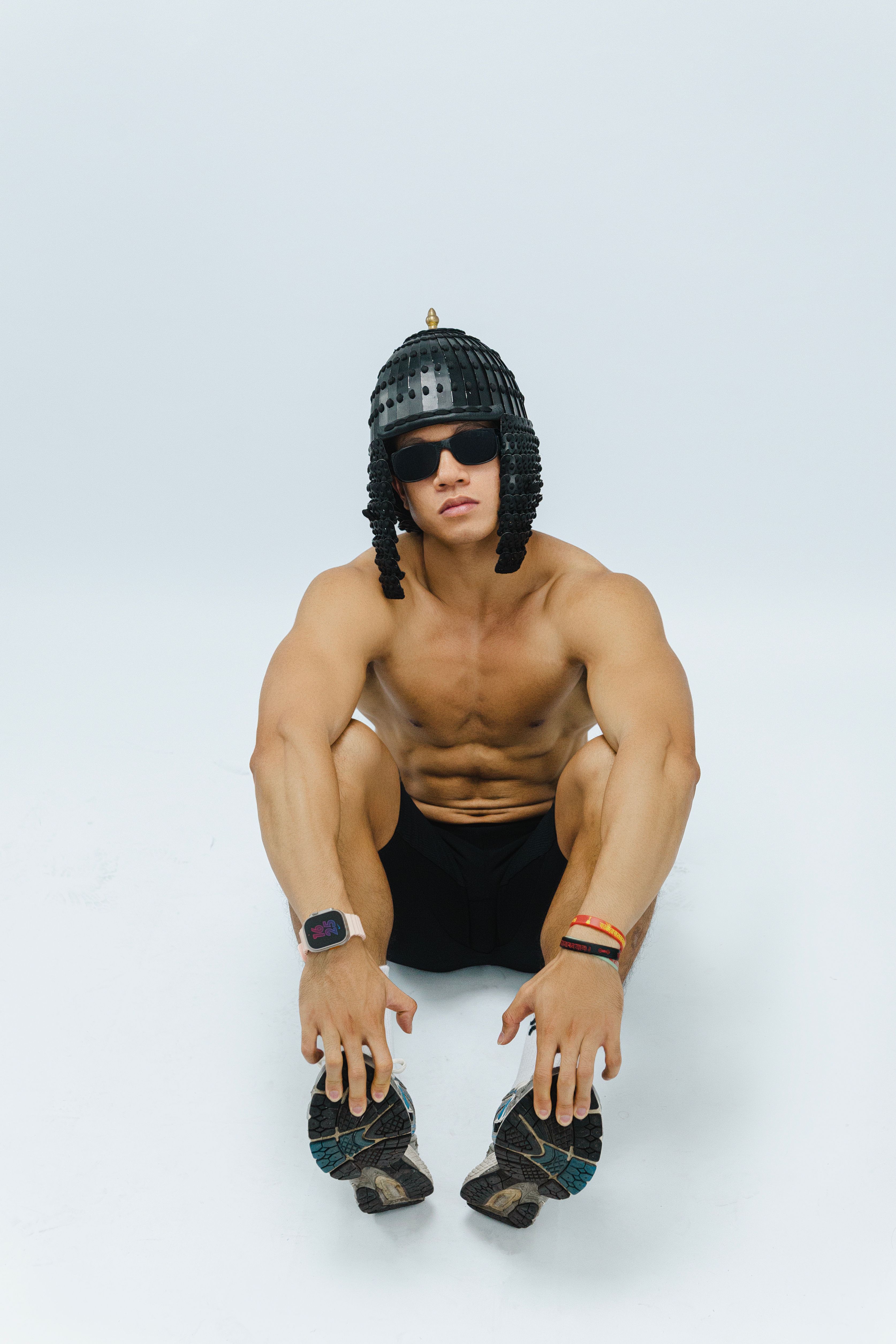 Creative Portrait of Man in Unique Headgear · Free Stock Photo