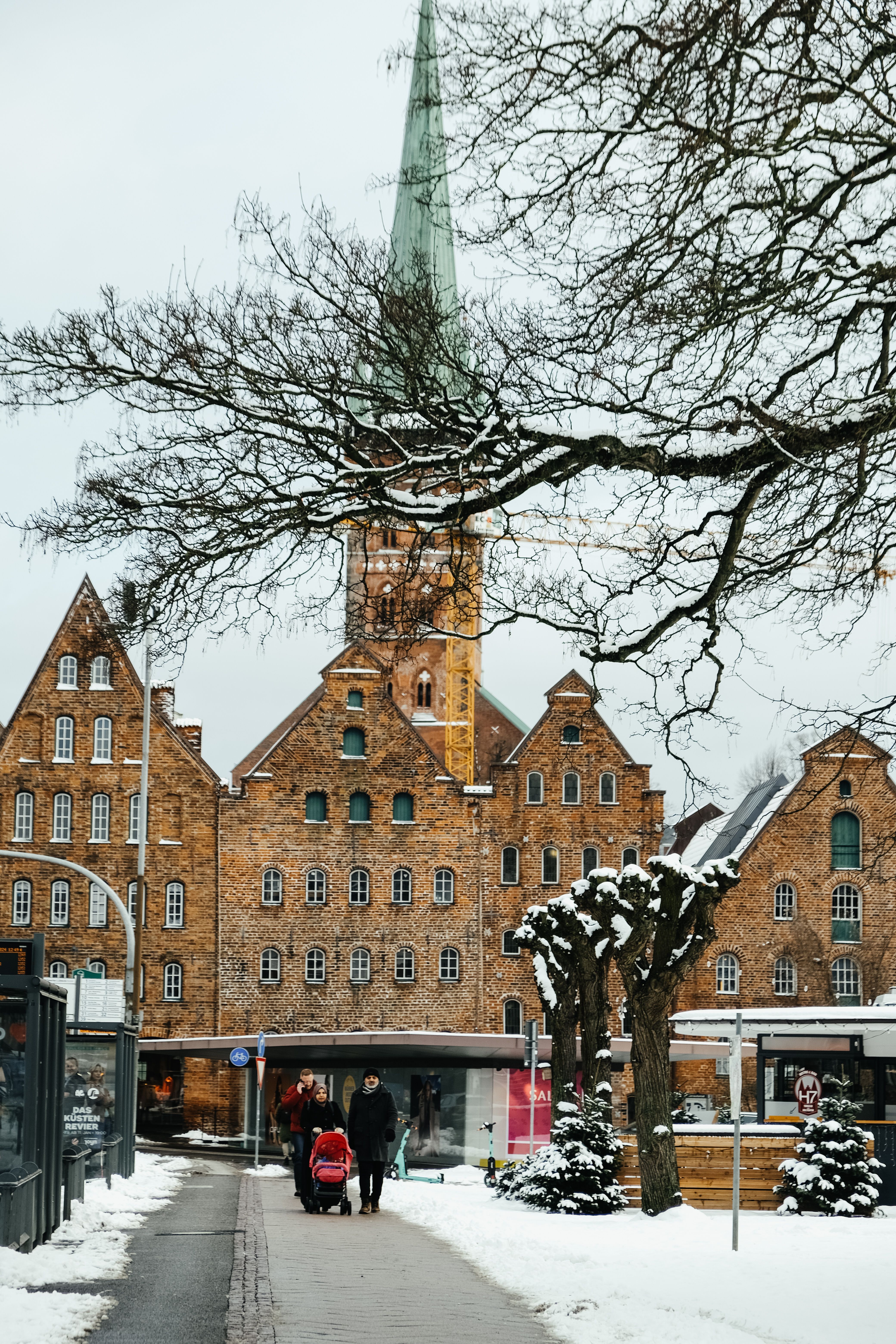 Winter Scene in Historic Lübeck Germany · Free Stock Photo