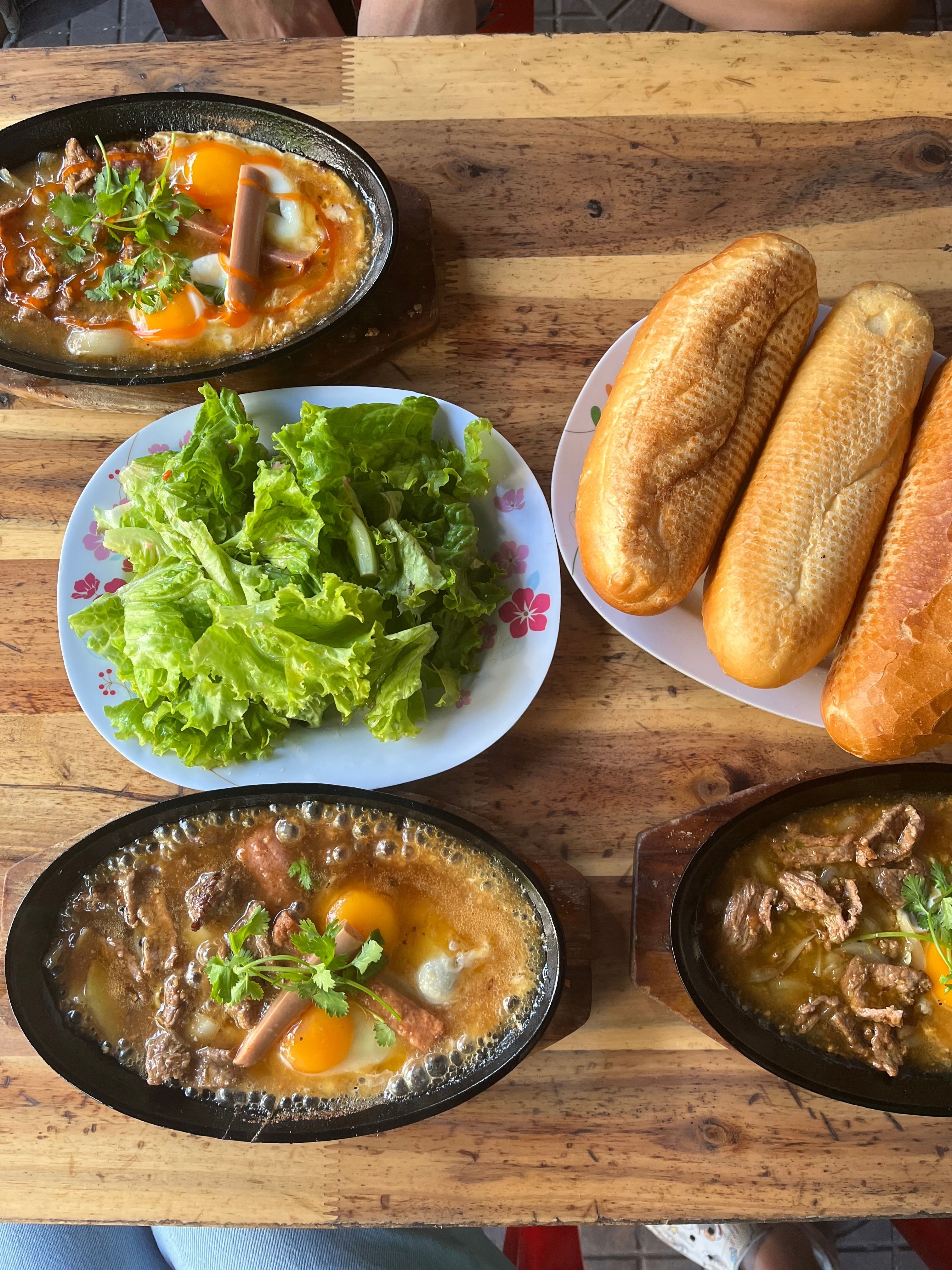 Vietnamese Banh Mi and Sizzling Steak Breakfast · Free Stock Photo