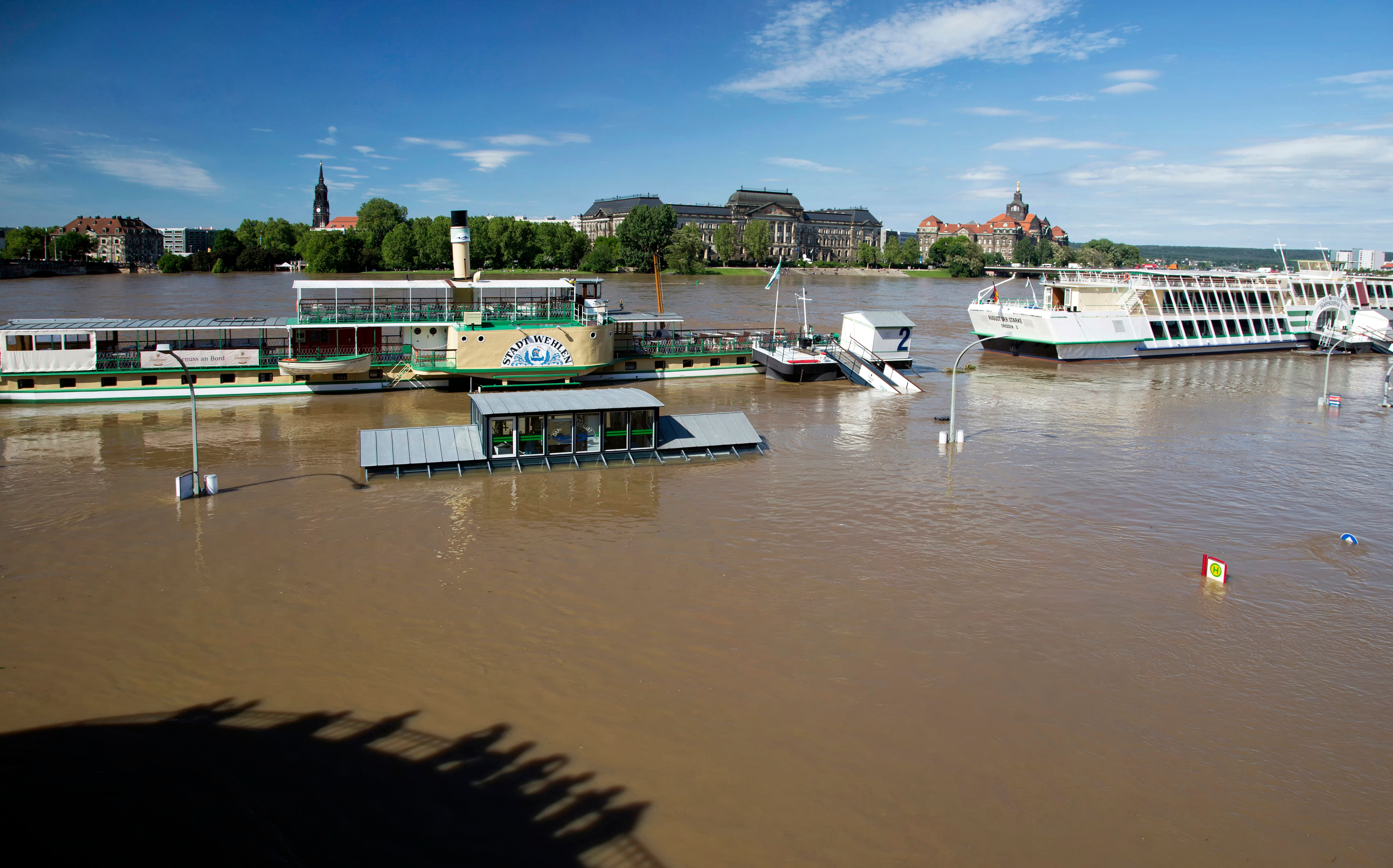 Aerial View of Flooded Urban Area with Buildings · Free Stock Photo
