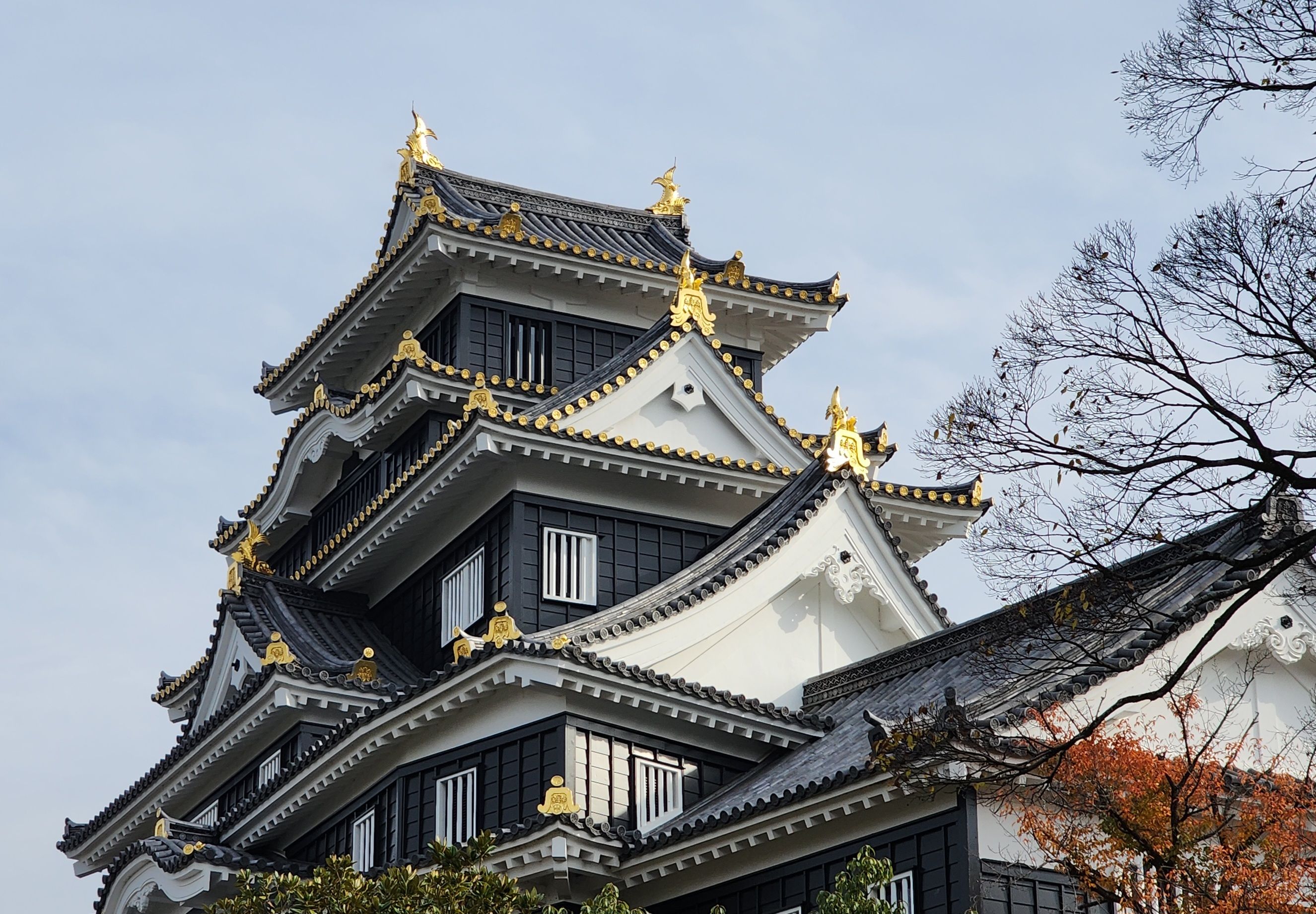Stunning View of Okayama Castle in Winter · Free Stock Photo