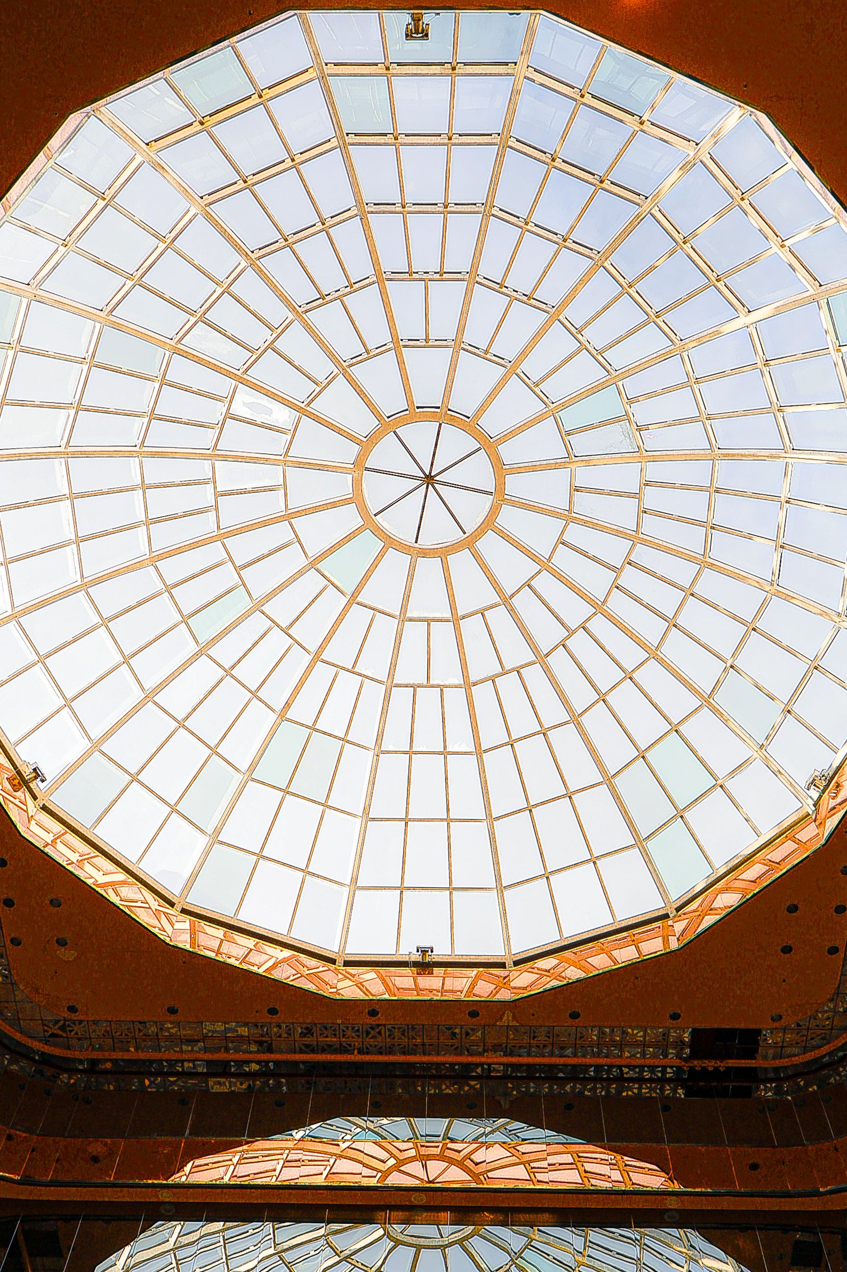 Geometric Glass Dome Interior Architecture · Free Stock Photo