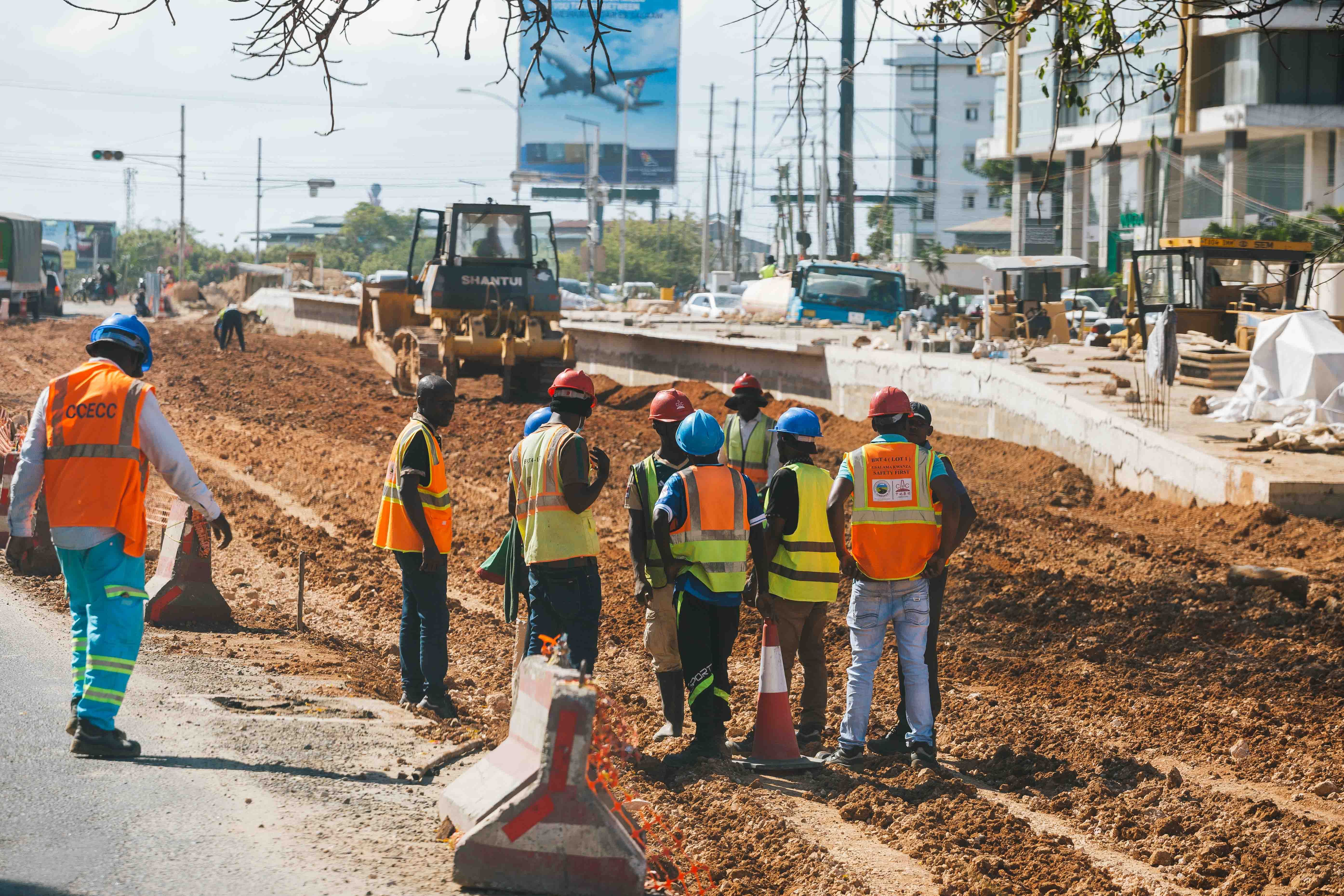 Road Construction Crew Working Outdoors · Free Stock Photo