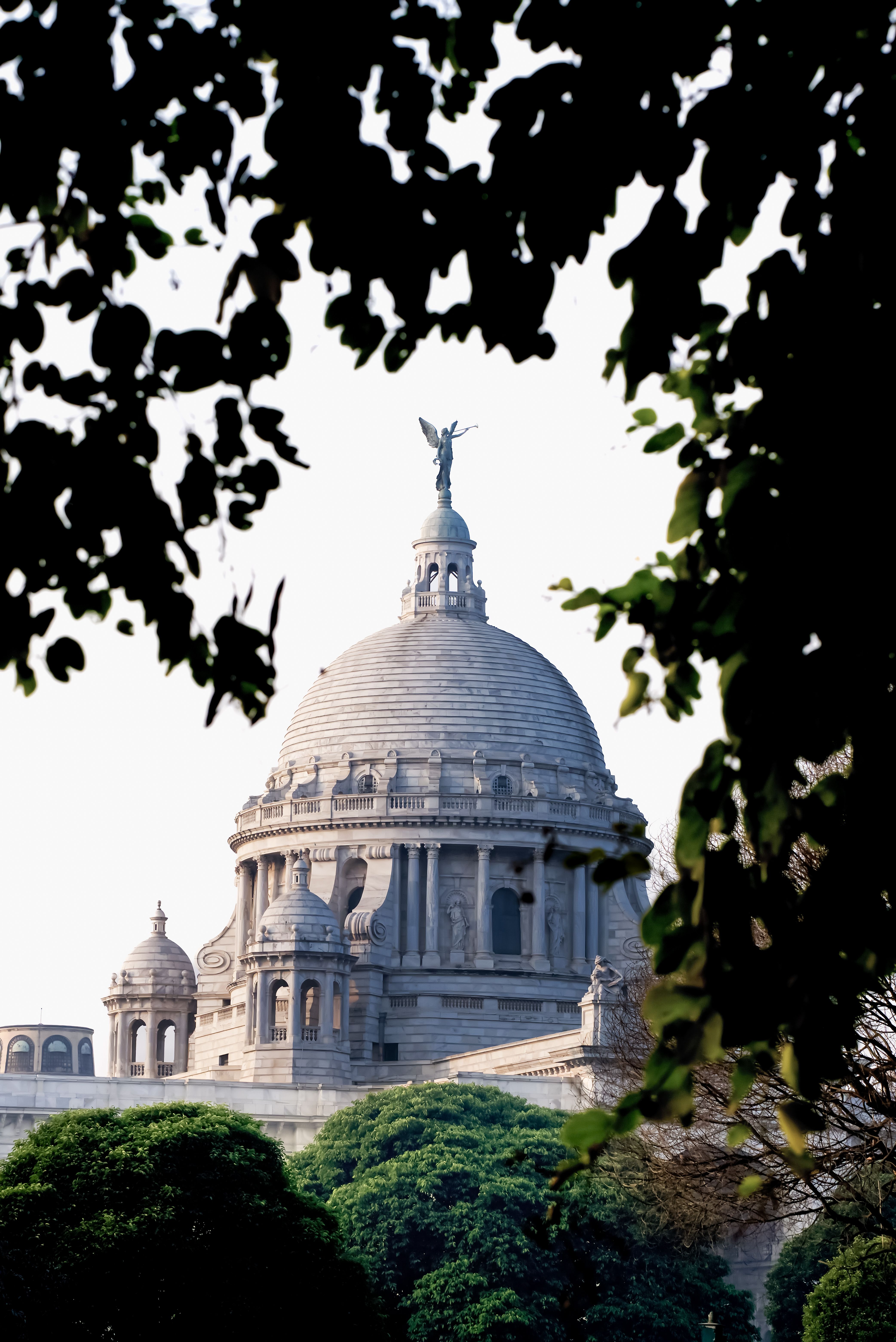 Victoria Memorial through Lush Trees in Kolkata · Free Stock Photo