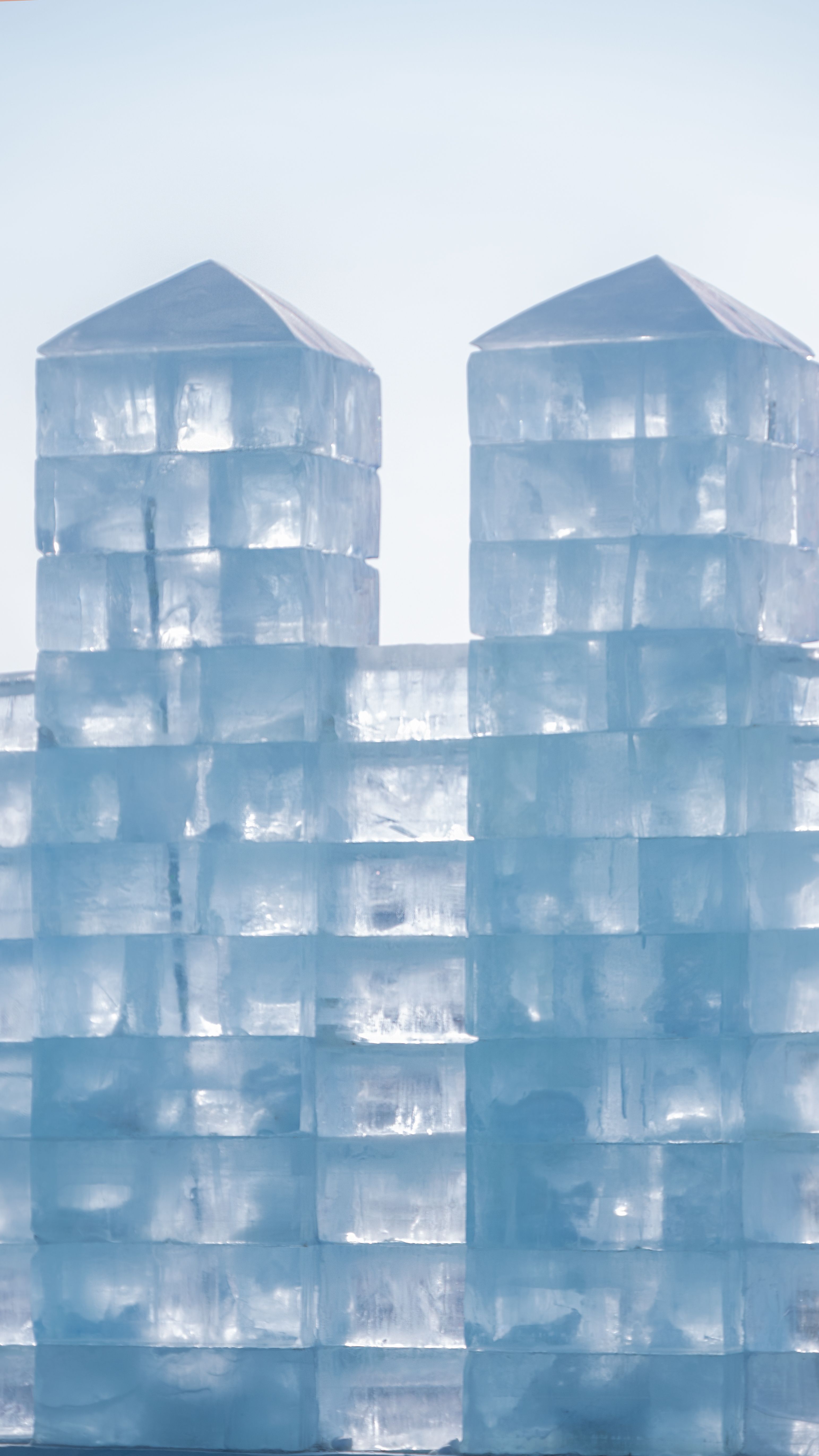 Frozen Ice Block Structure in Winter Light · Free Stock Photo