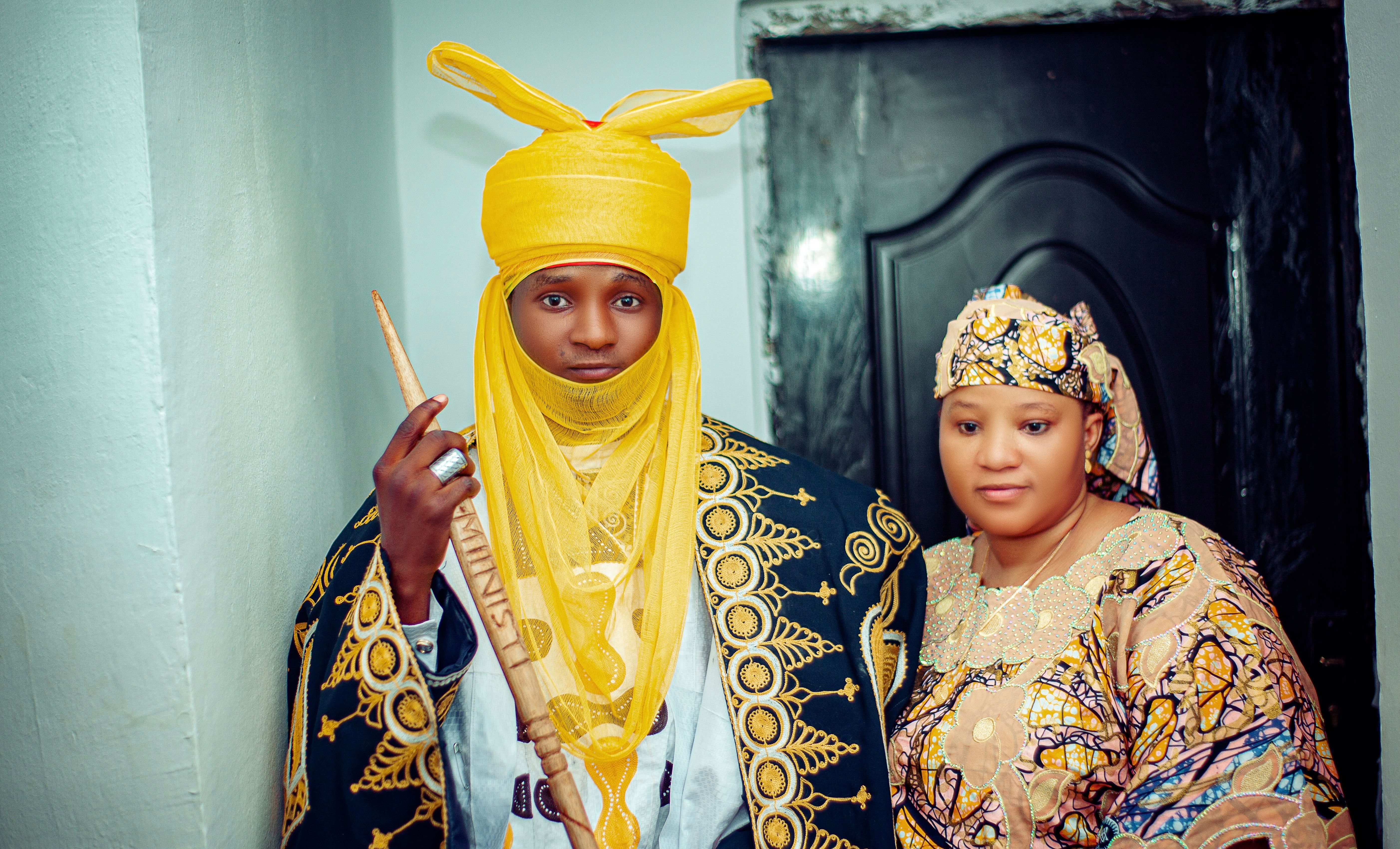 Traditional African Attire with Regal Decorations · Free Stock Photo