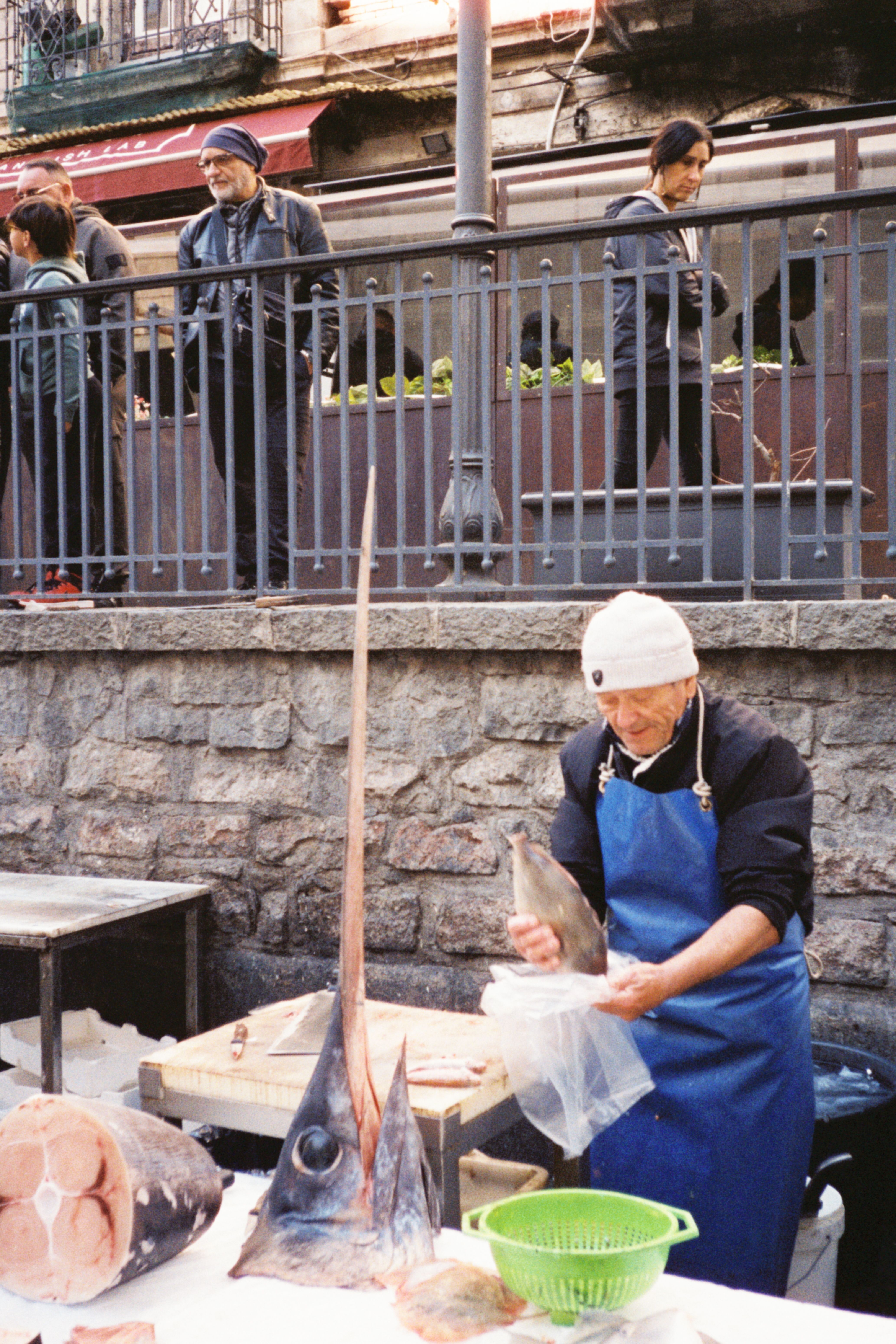 Street Fish Market in Sicily Captured on 35mm Film · Free Stock Photo