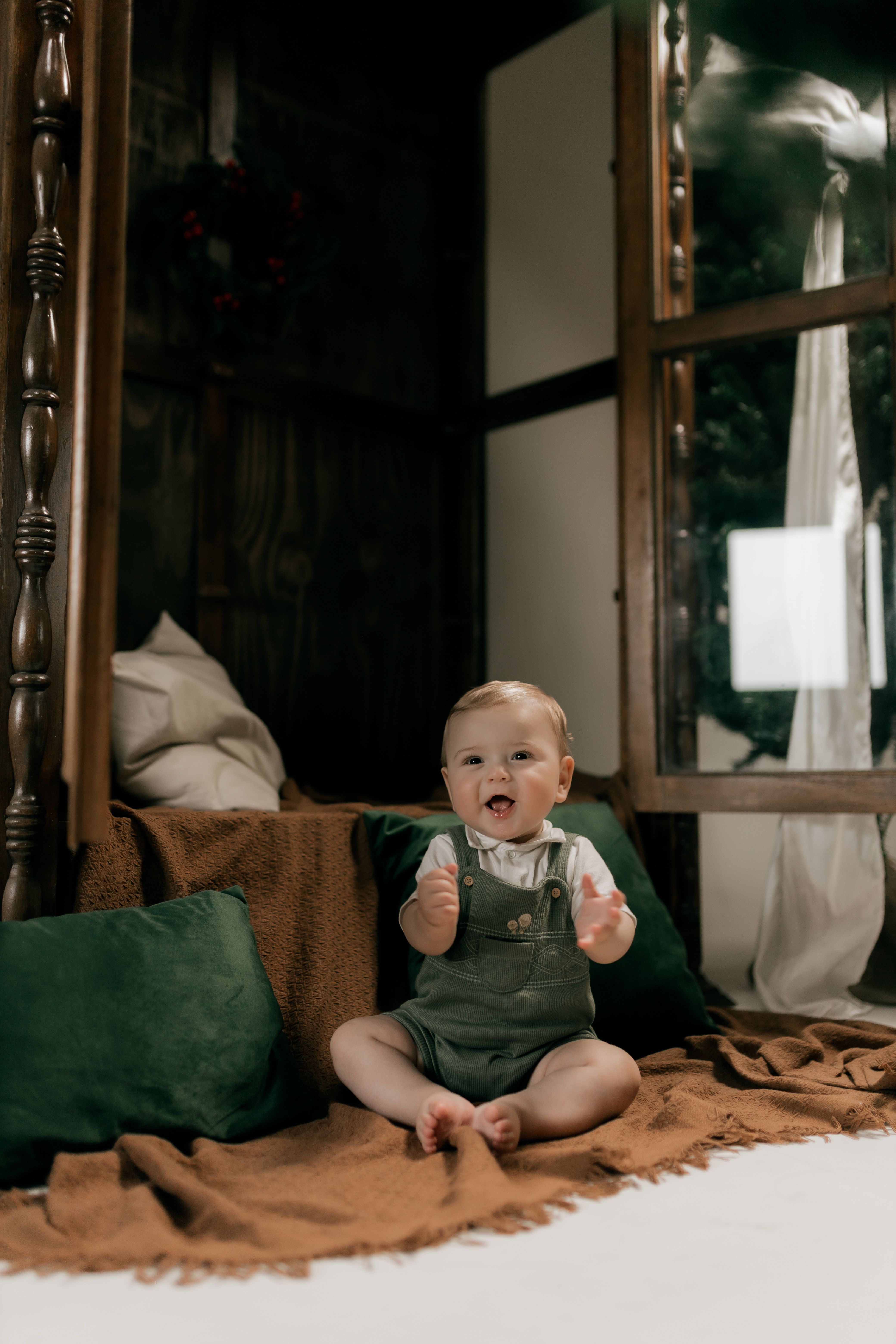 Adorable Baby in Cozy Indoor Setting · Free Stock Photo