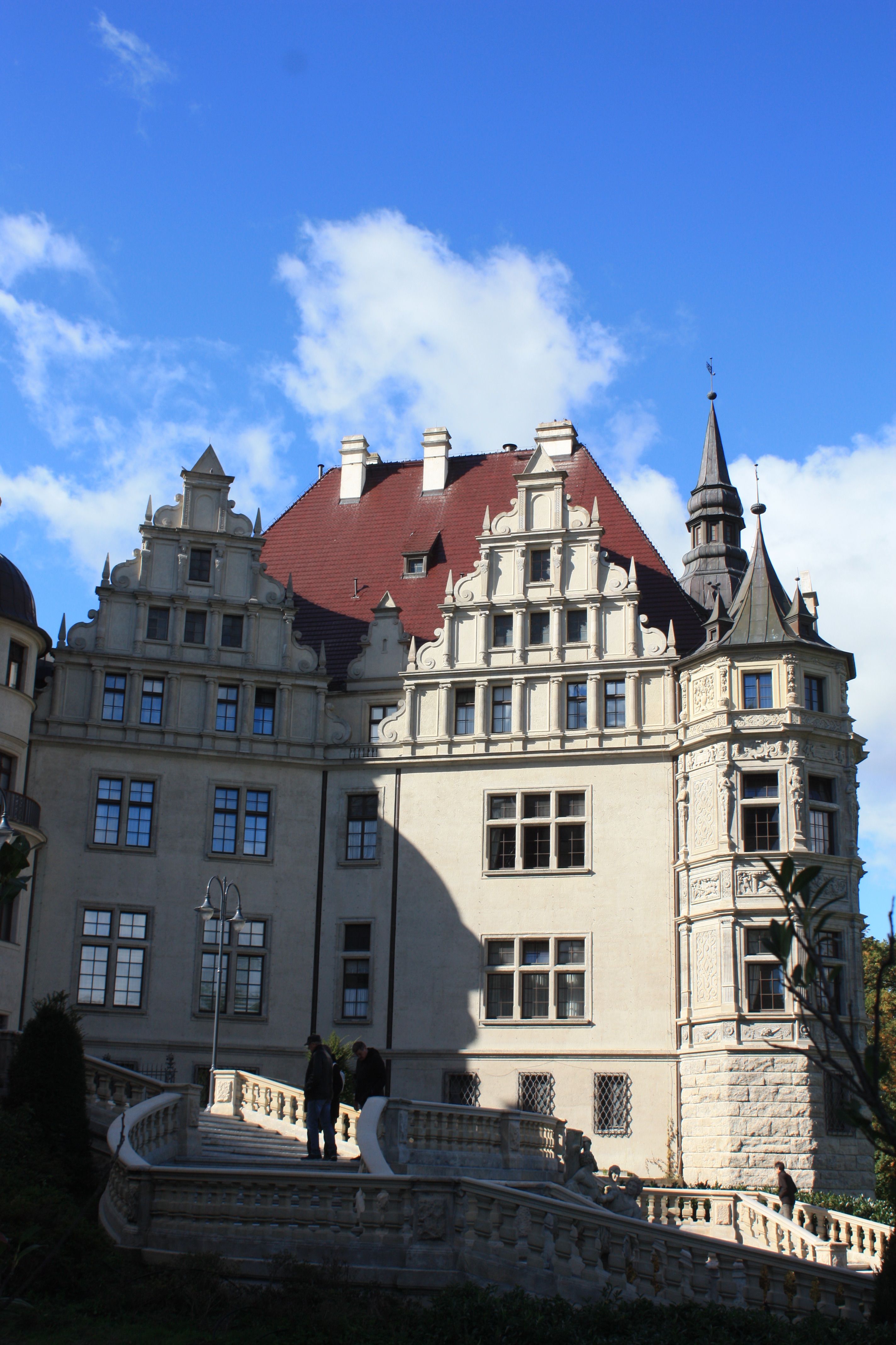 Historic European Castle with Blue Sky Background · Free Stock Photo