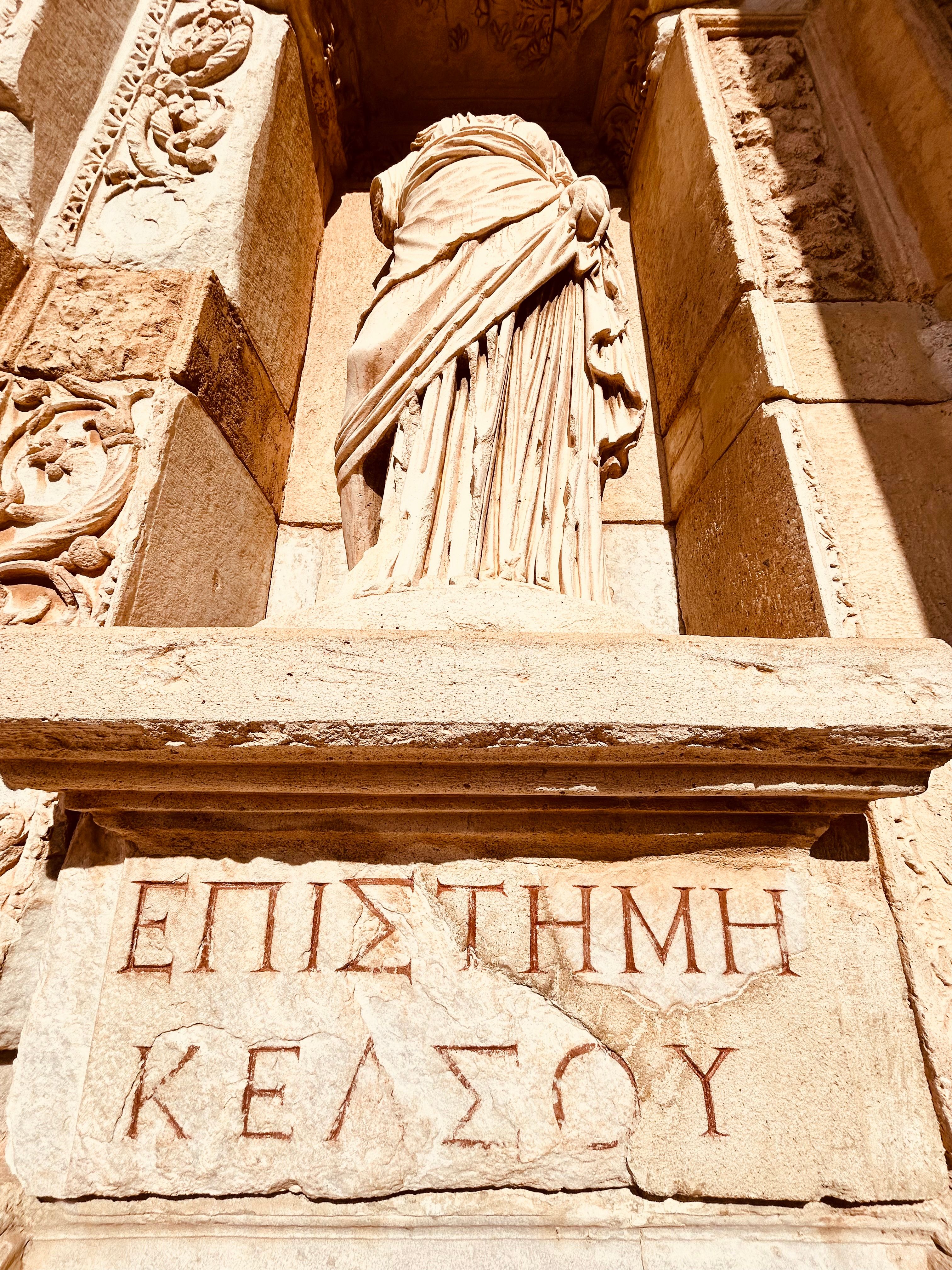 Ancient Greek Statue at Celsus Library · Free Stock Photo