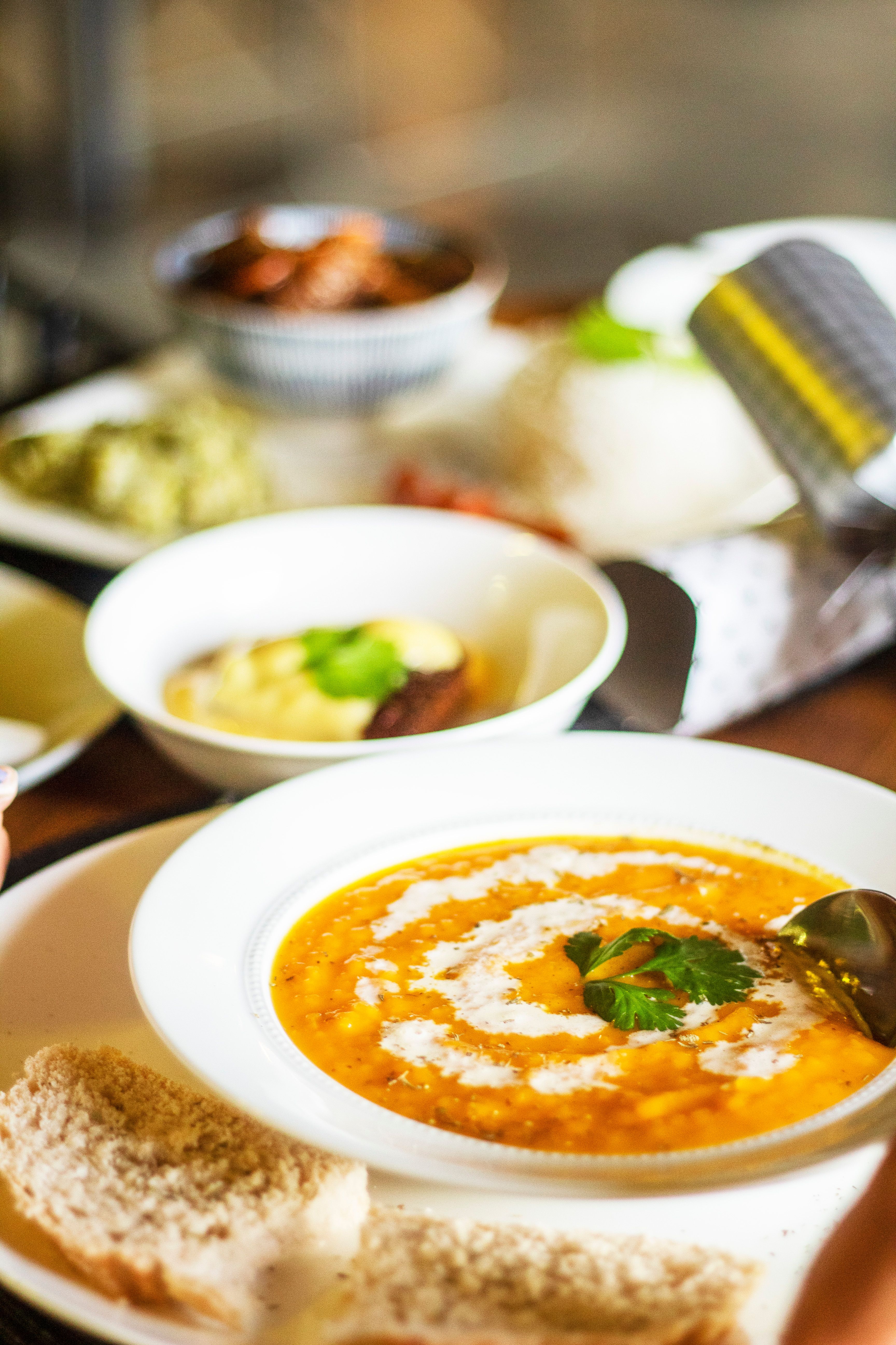 Delicious Indian Curry with Side Dishes · Free Stock Photo