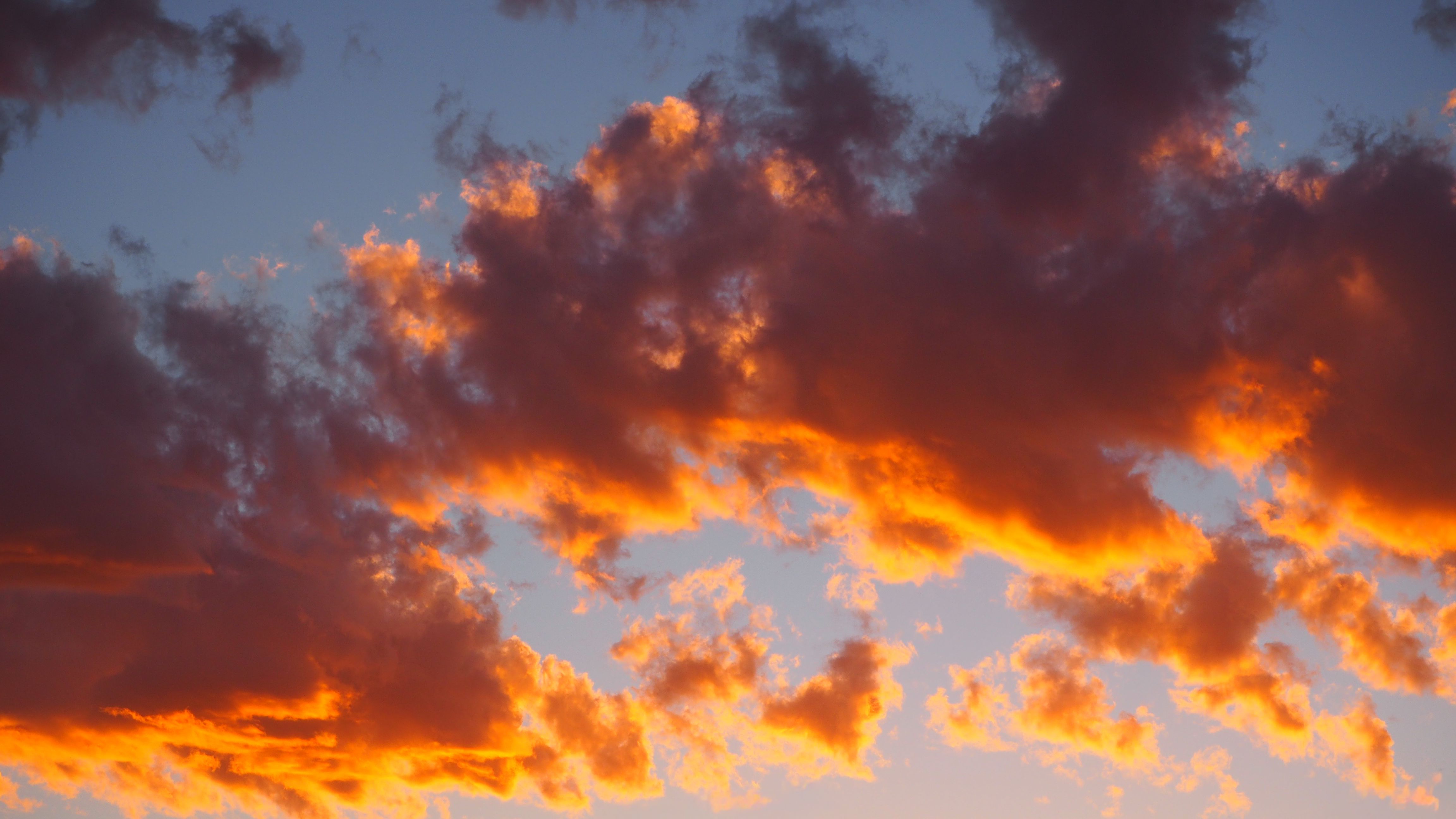 Dramatic Orange Clouds at Sunset · Free Stock Photo