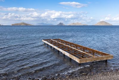 A Old Wooden Pier In Corinthia Greece Photos, Download The BEST Free A ...