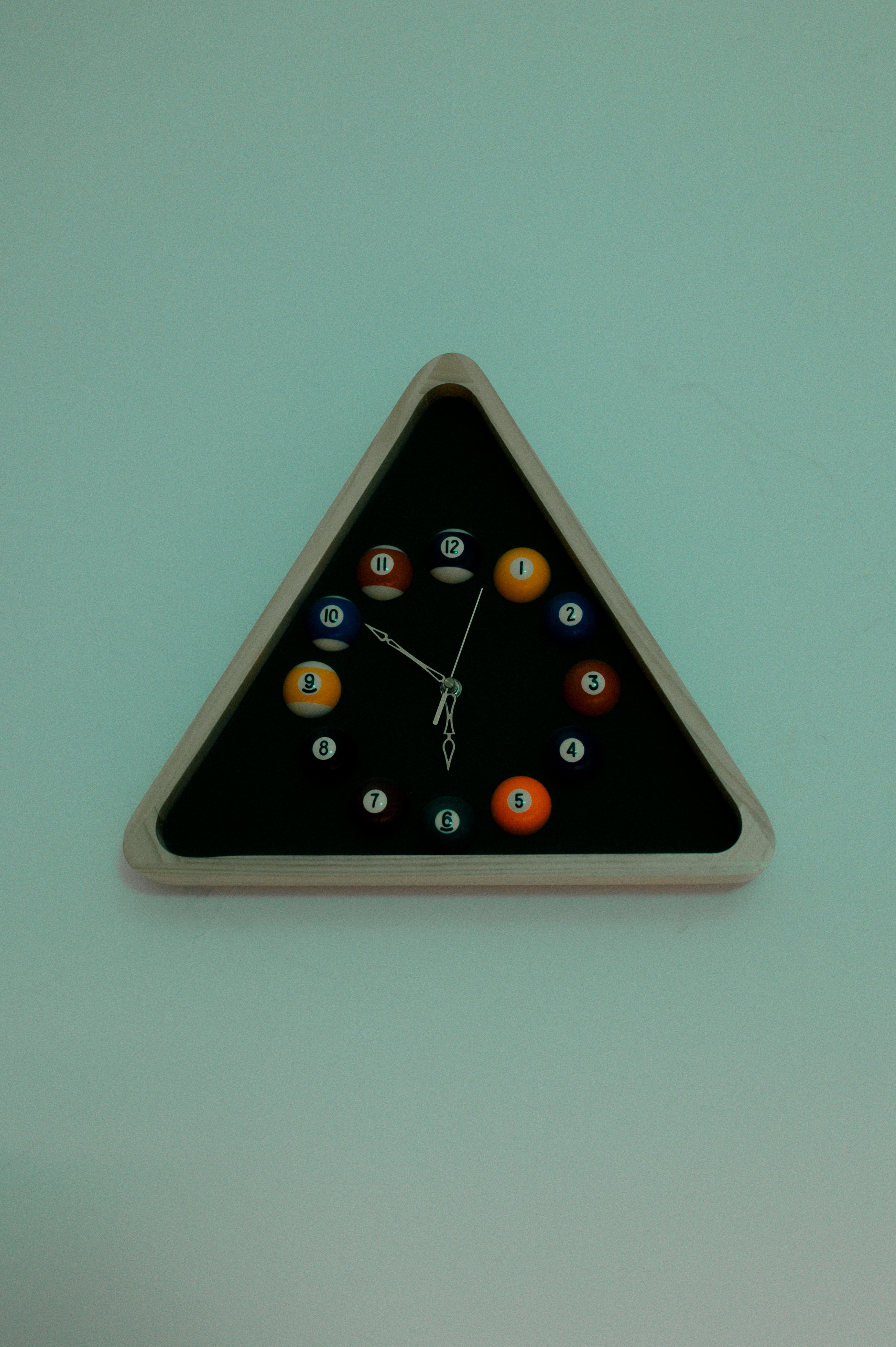 Creative Wall Clock with Billiard Balls Design · Free Stock Photo