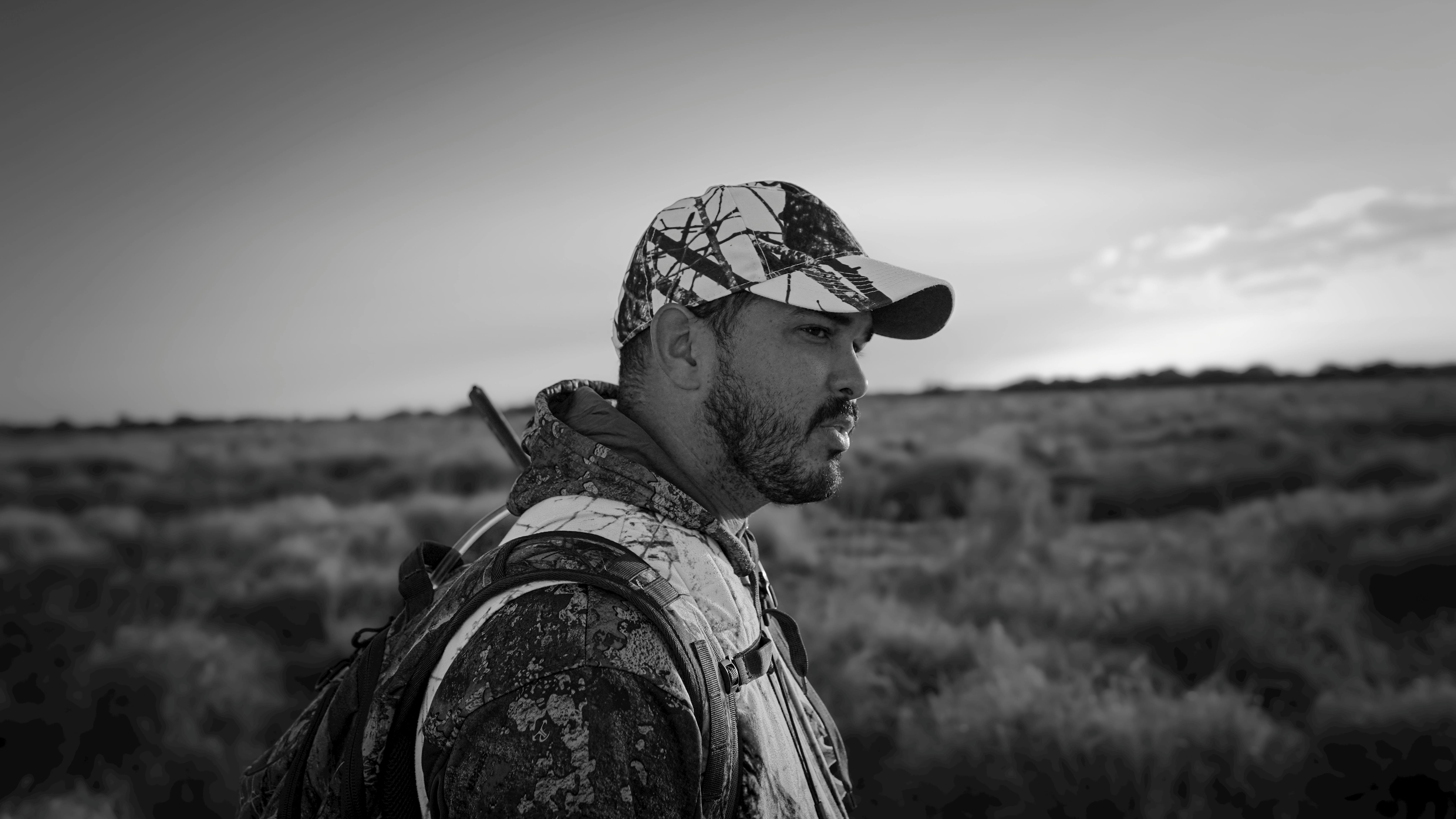 Black and White Portrait of a Hunter in Florida · Free Stock Photo