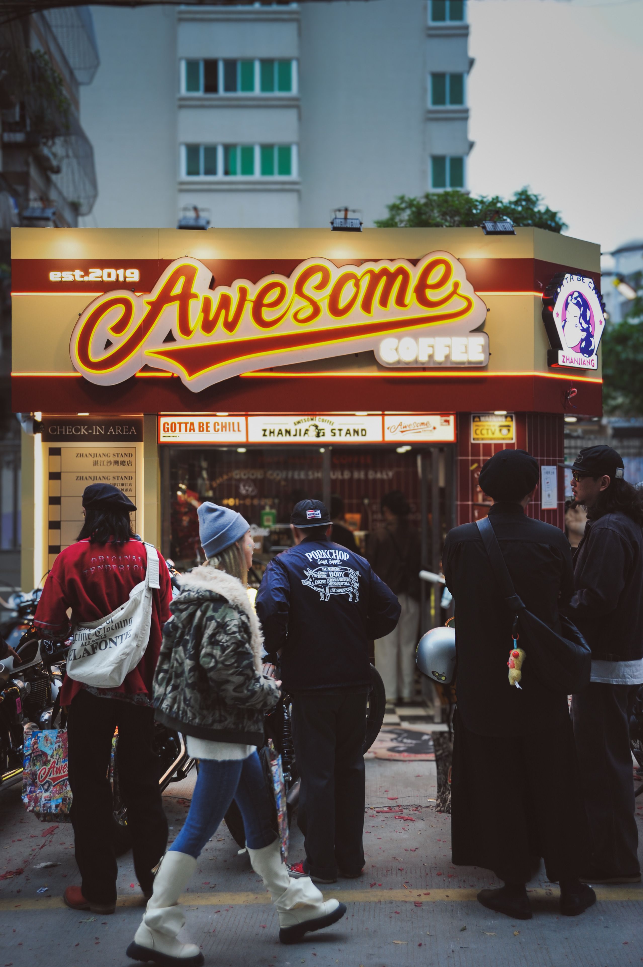 People Gathered Outside Awesome Coffee Shop · Free Stock Photo