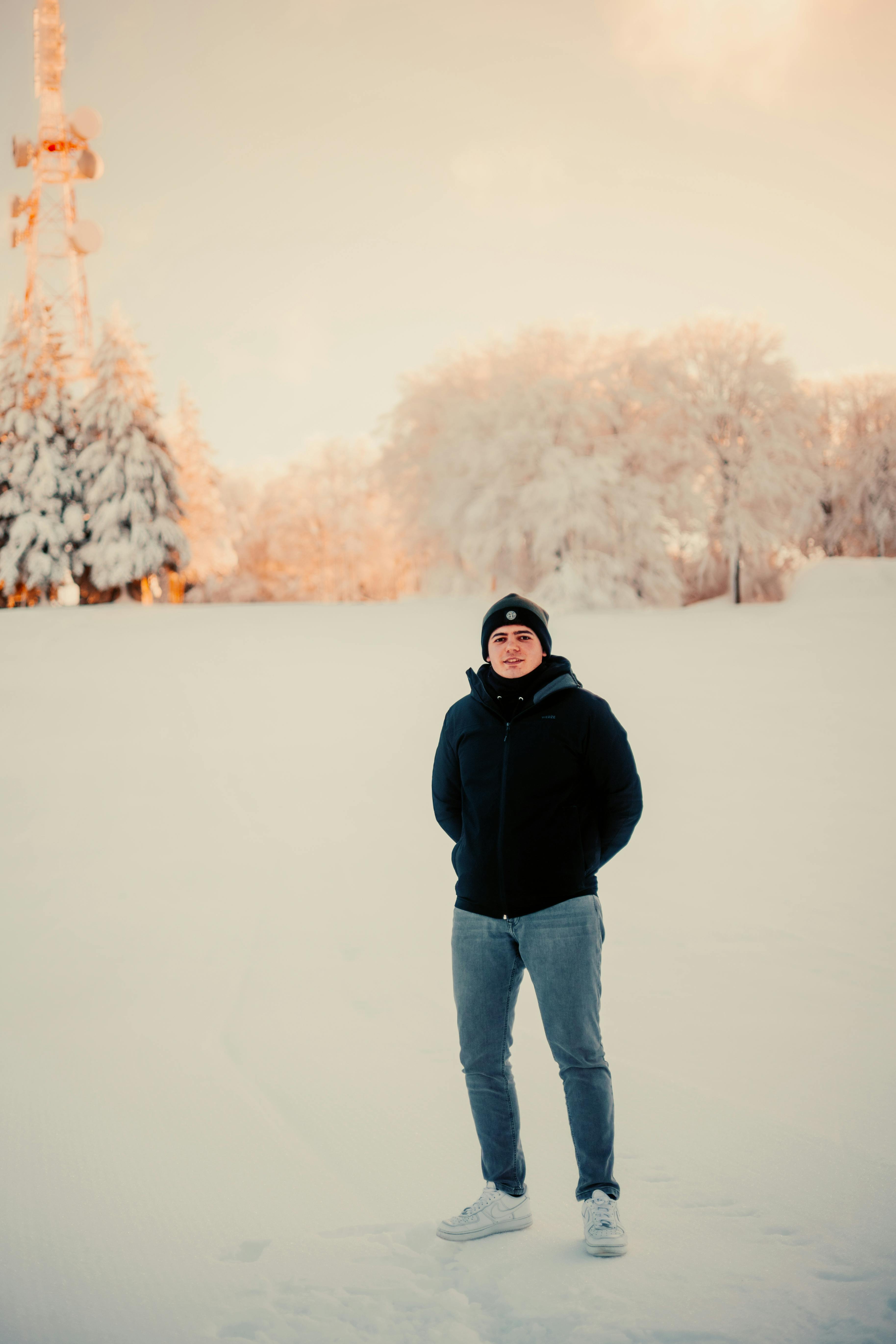 Winter Portrait in a Snowy Landscape · Free Stock Photo