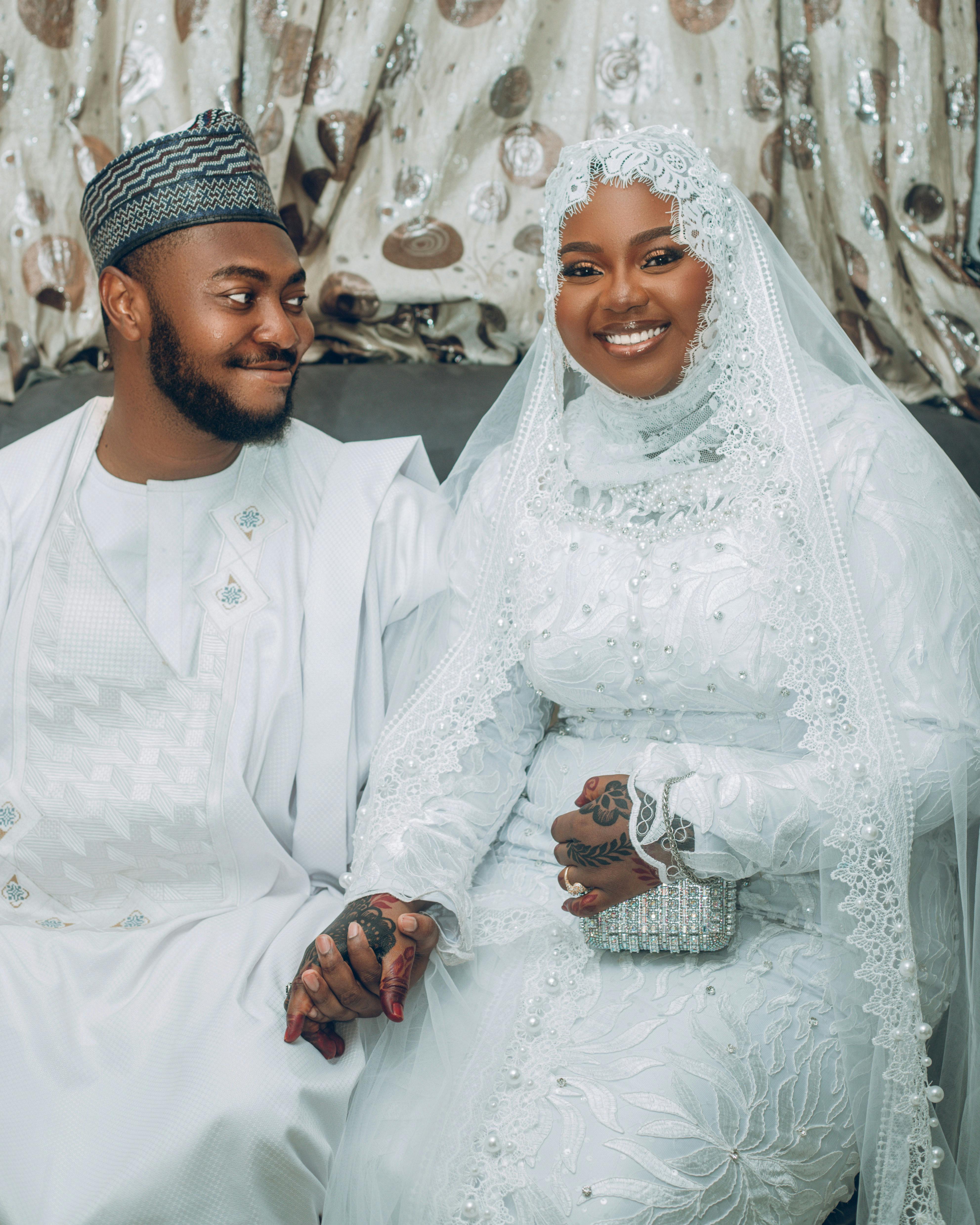 Beautiful Traditional Wedding Couple Portrait · Free Stock Photo