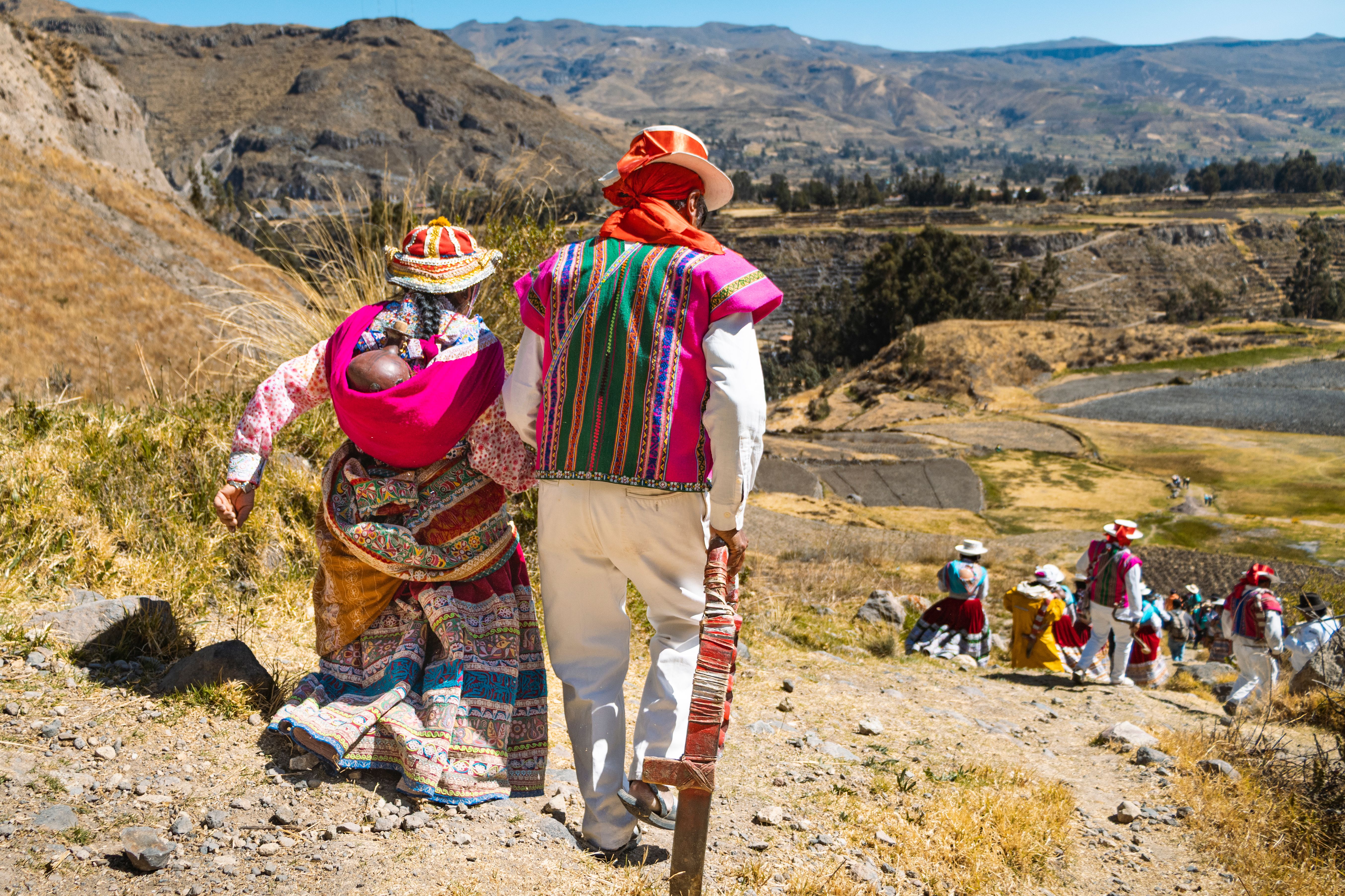 Peruvian Andean Family in Traditional Dress · Free Stock Photo