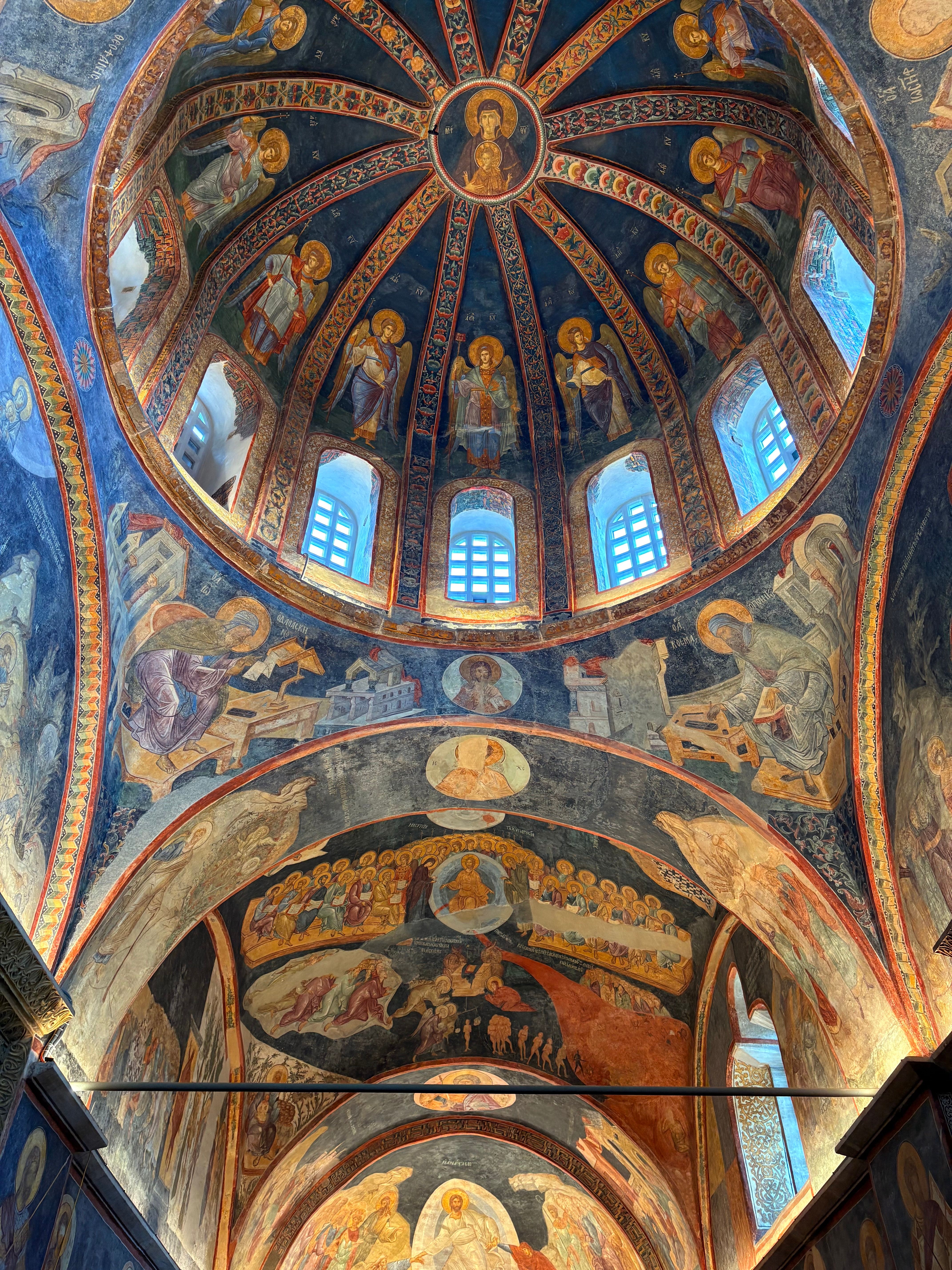 Ornate Byzantine Church Ceiling with Frescoes · Free Stock Photo