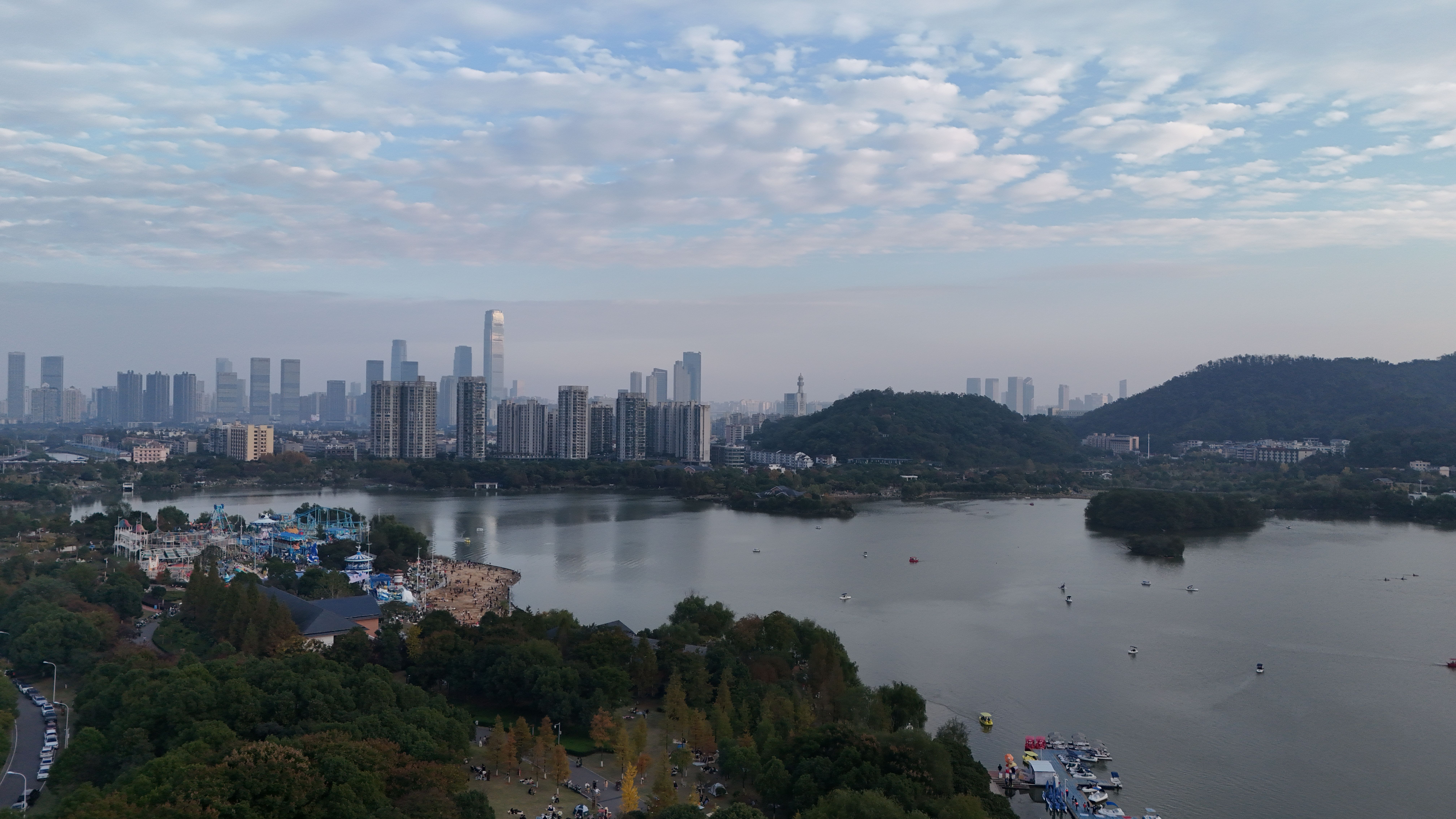 Aerial View of Xiangjiang River in Changsha, China · Free Stock Photo