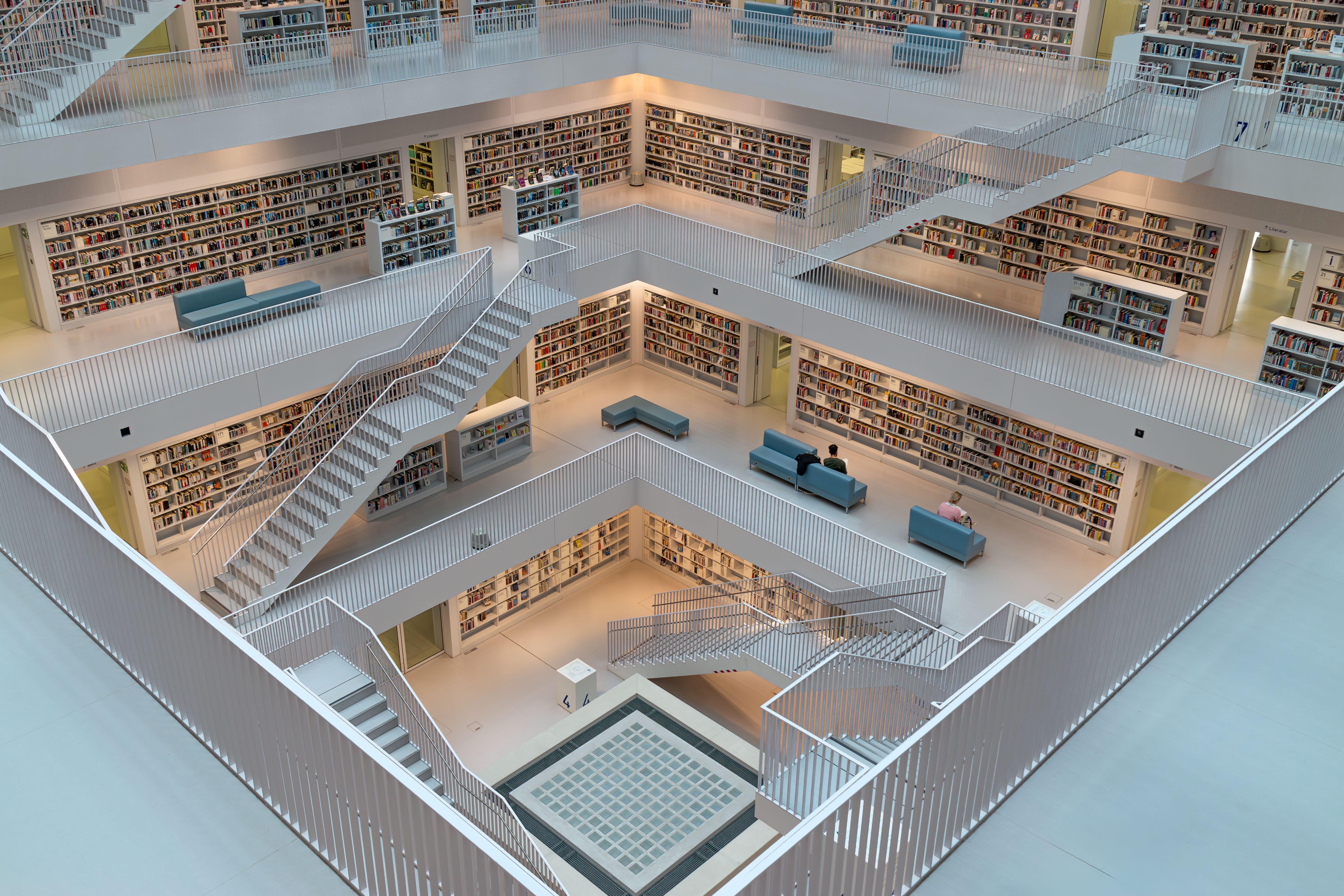 Modern Minimalist Library Interior Design · Free Stock Photo