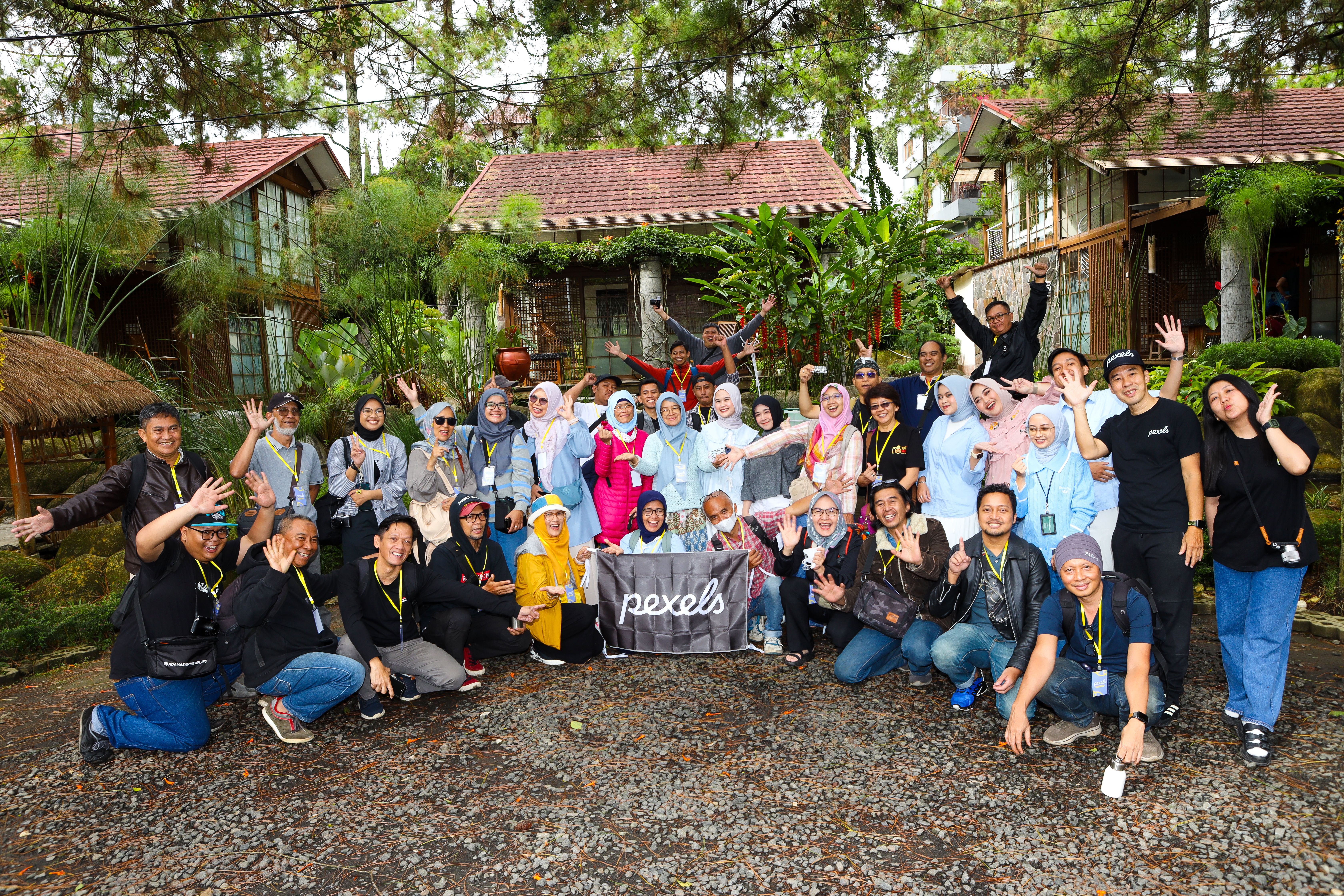 Group Photo of Diverse People at Outdoor Gathering · Free Stock Photo
